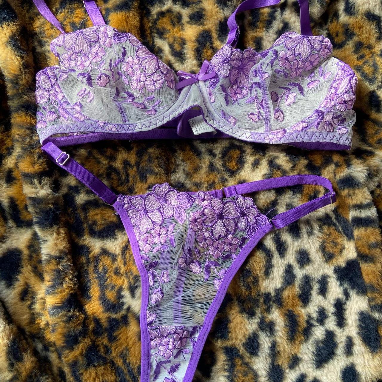 Purple lingerie set #lingerie #intimates #dancewear... | Depop