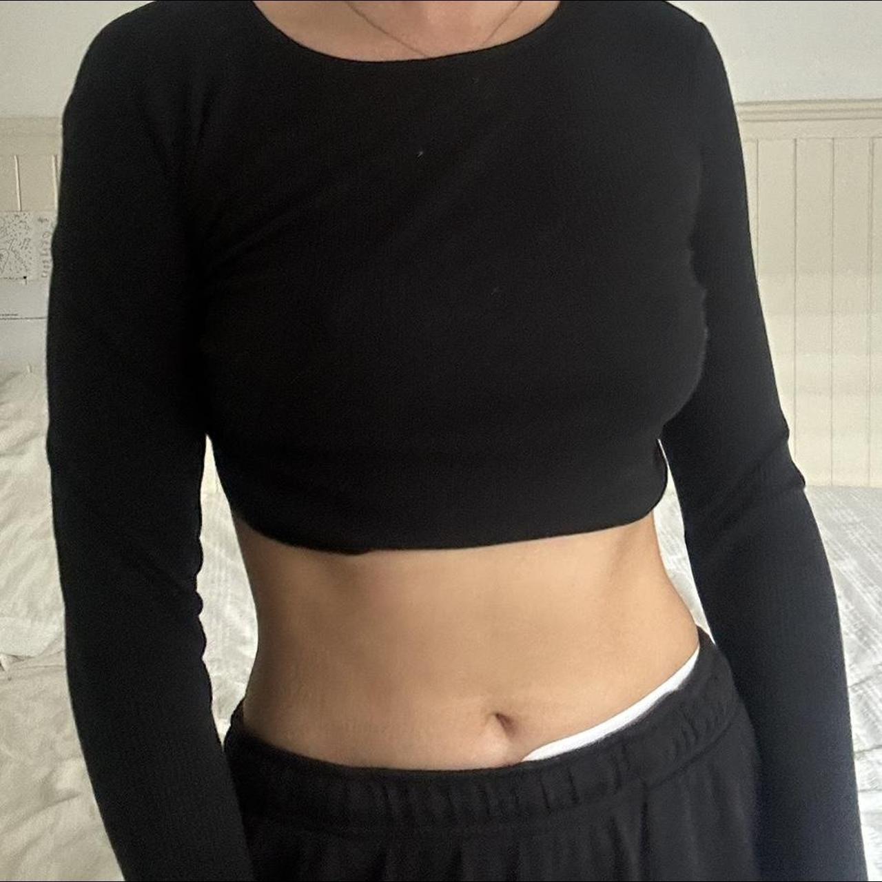 Glassons Long Sleeve Backless Top the tie at the... - Depop