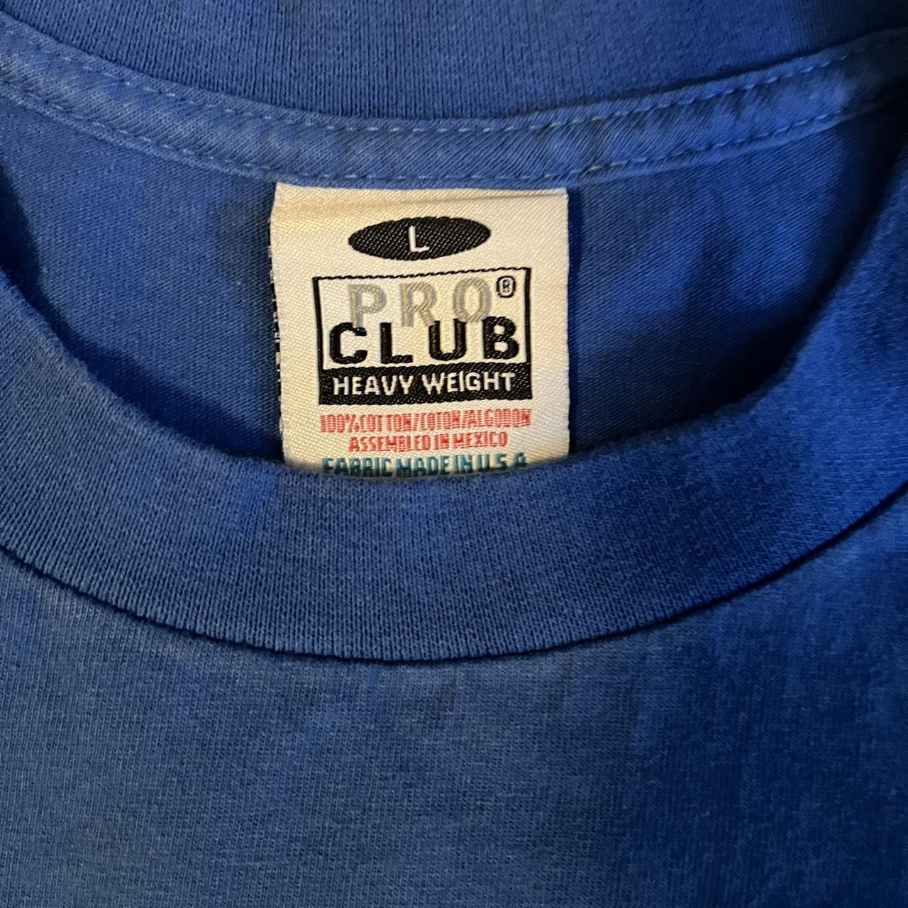 Pro Club shirt Blue Size L | Depop