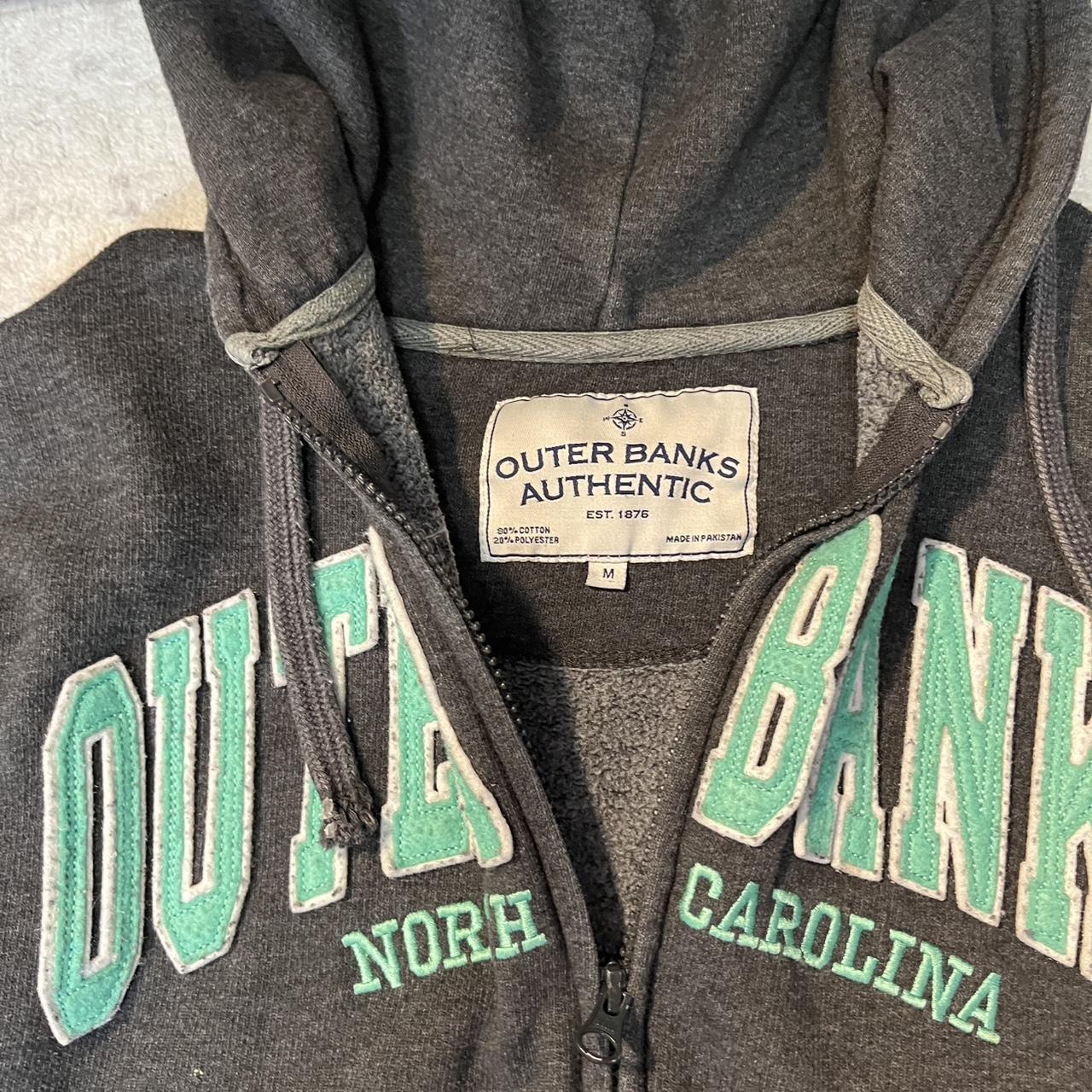 Grey and green Outer Banks zip up hoodie #OuterBanks | Depop