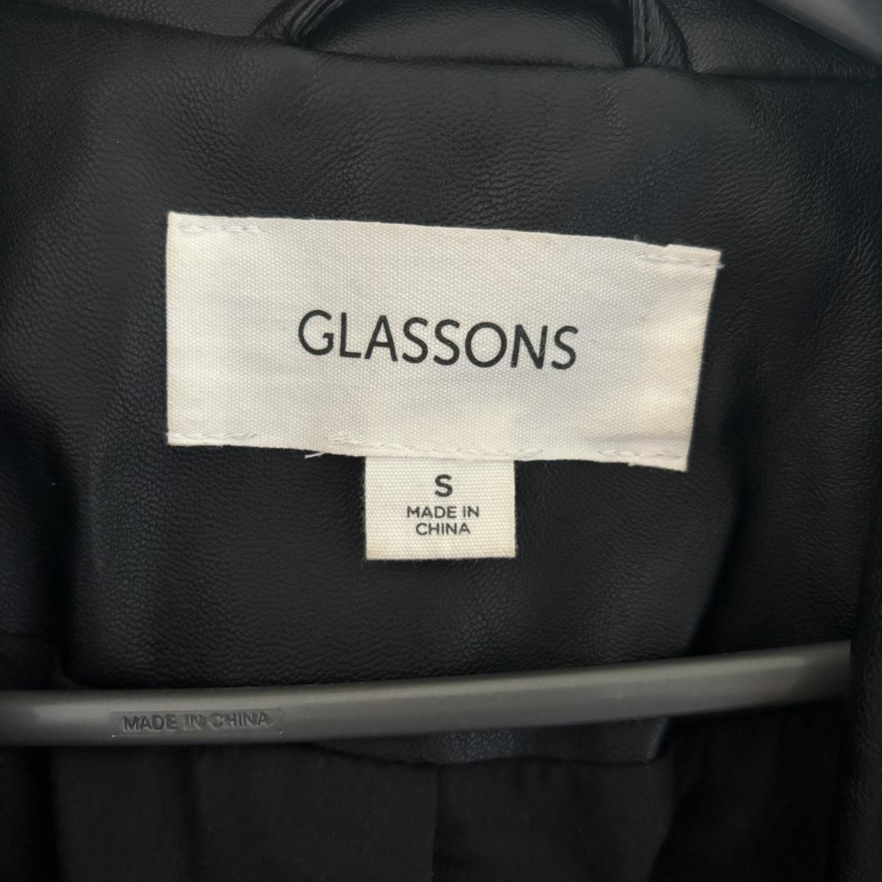 Glassons Black Faux Leather Blazer - Depop