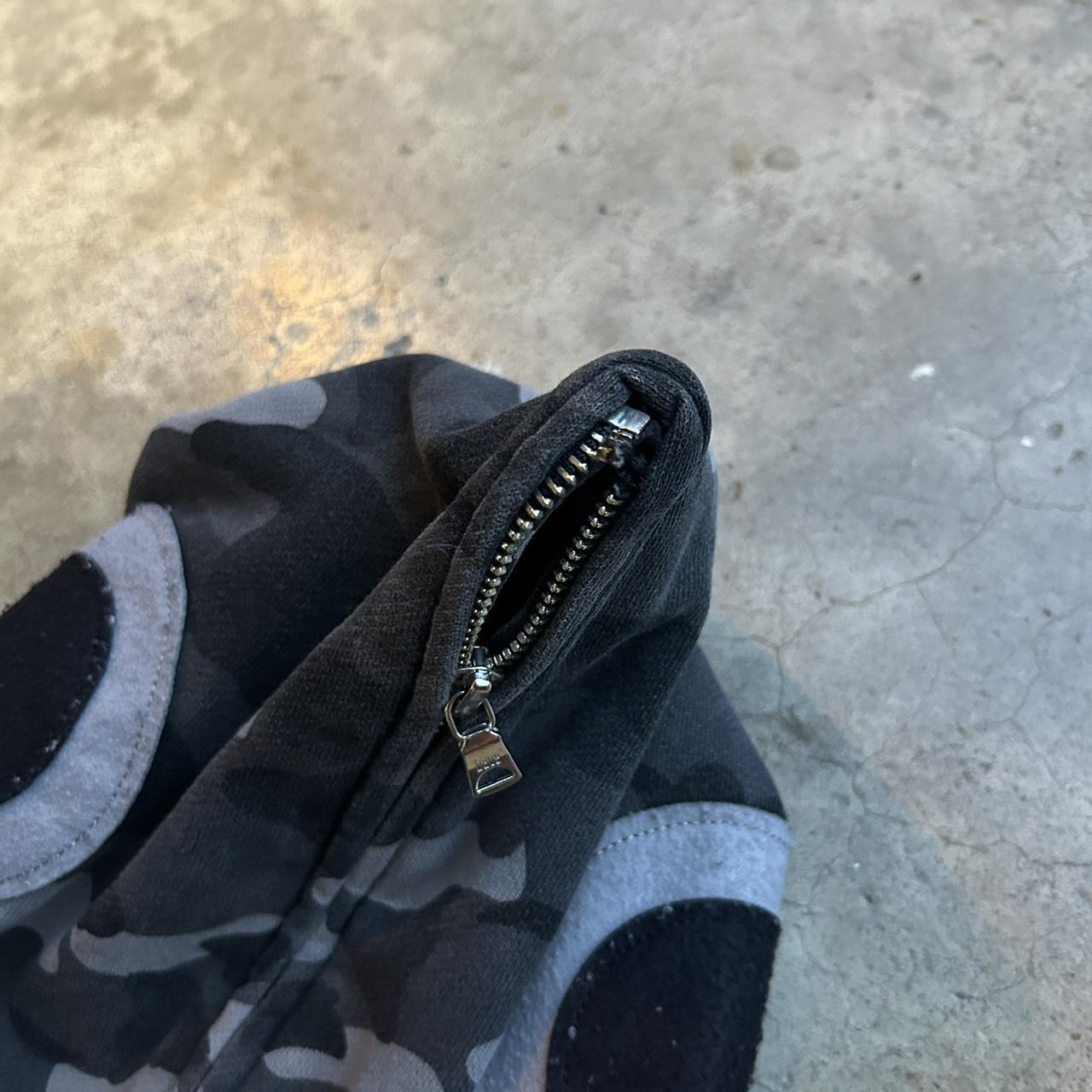 Rare authentic early 2000s Bape full zip blue grey... - Depop