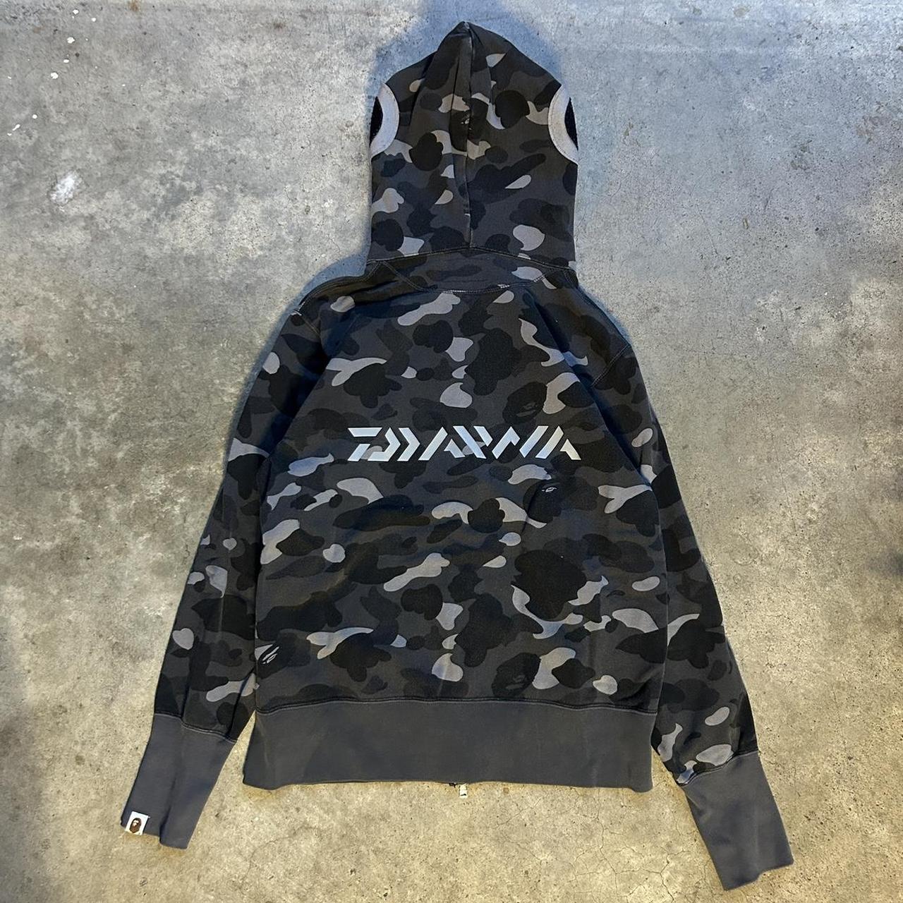 Rare authentic early 2000s Bape full zip blue grey... - Depop