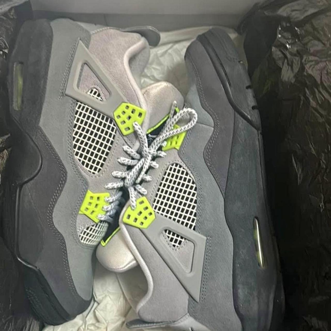Neon Jordan 4s, never worn. | Depop
