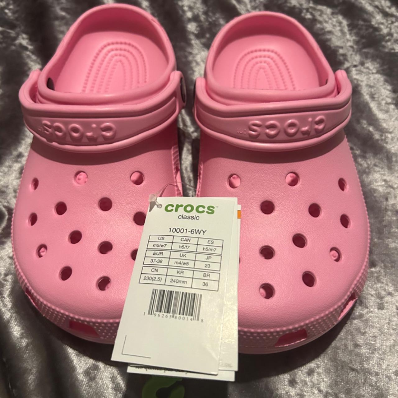 🌸 Brand New Pink Tweed Crocs 🌸 Size: Men’s 5 /... - Depop