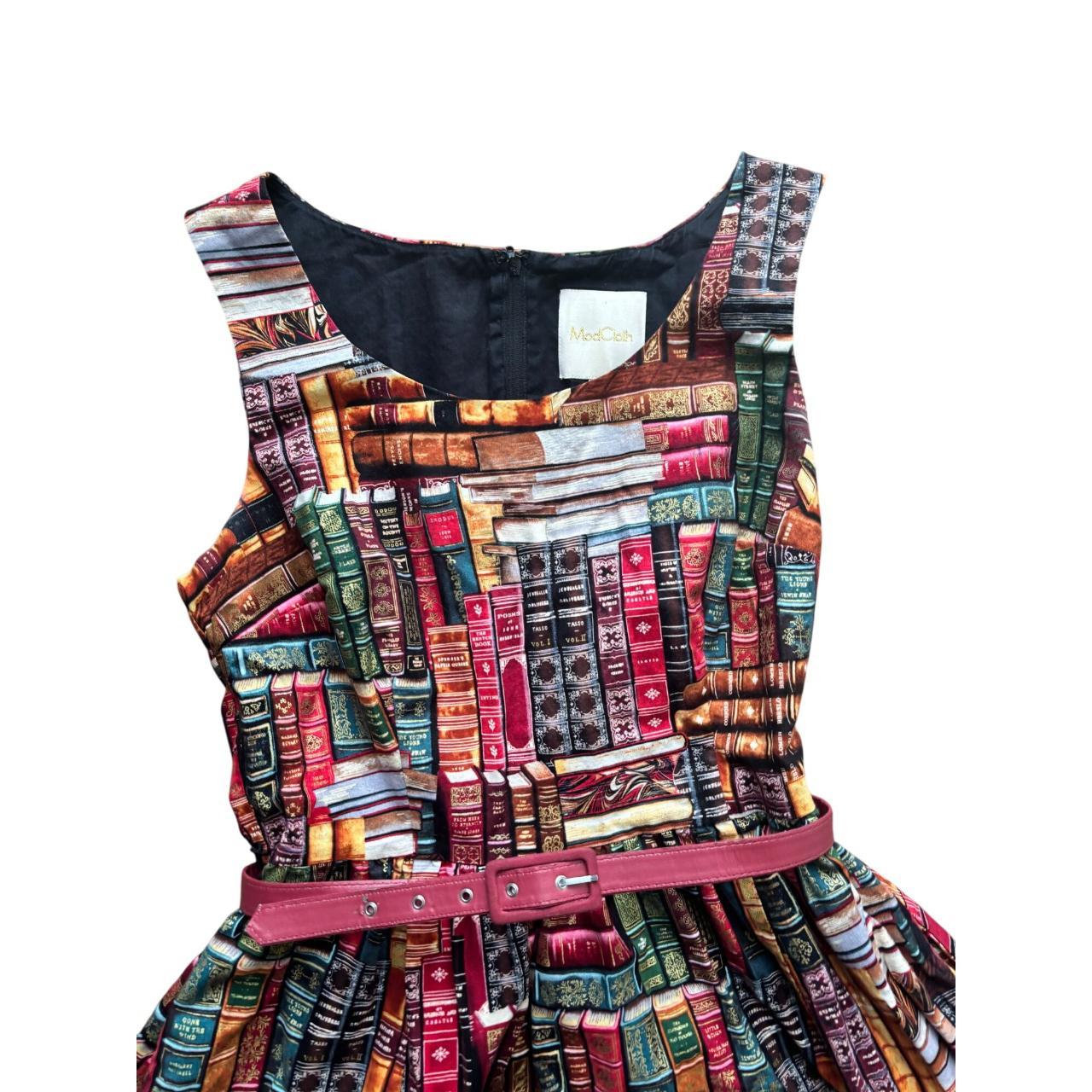 Modcloth Archive Got The Power Book Print Dress Size... | Depop