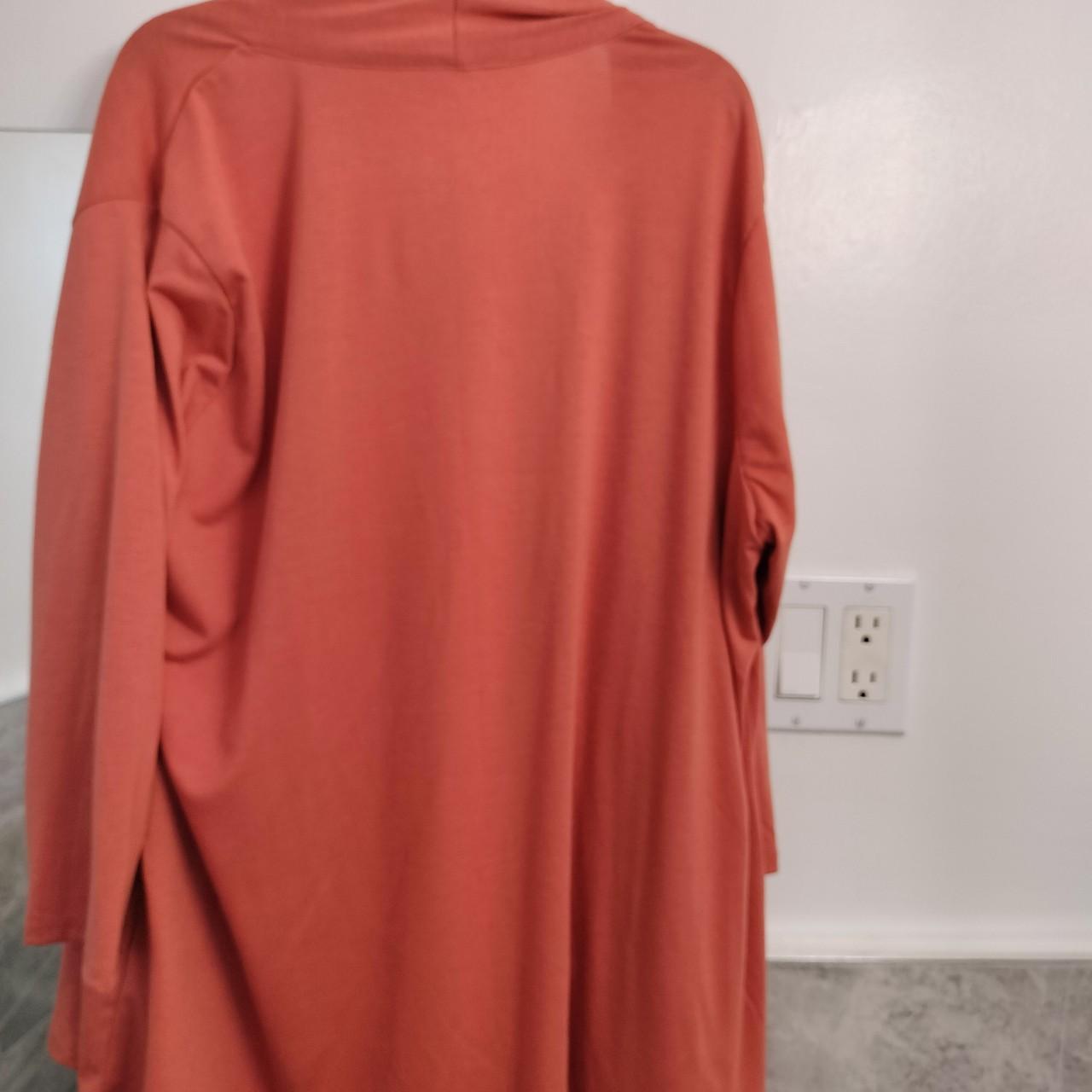 1X burnt orang+light weight open front cardigan.... | Depop