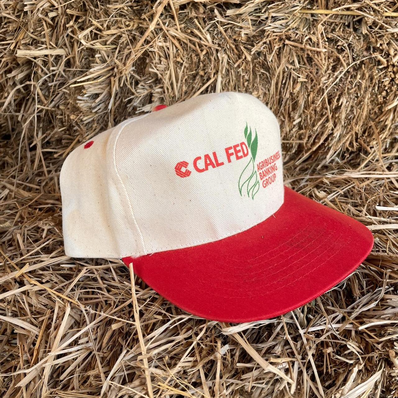 80s Cal Fed Agribusiness Bank Group snapback hat... | Depop