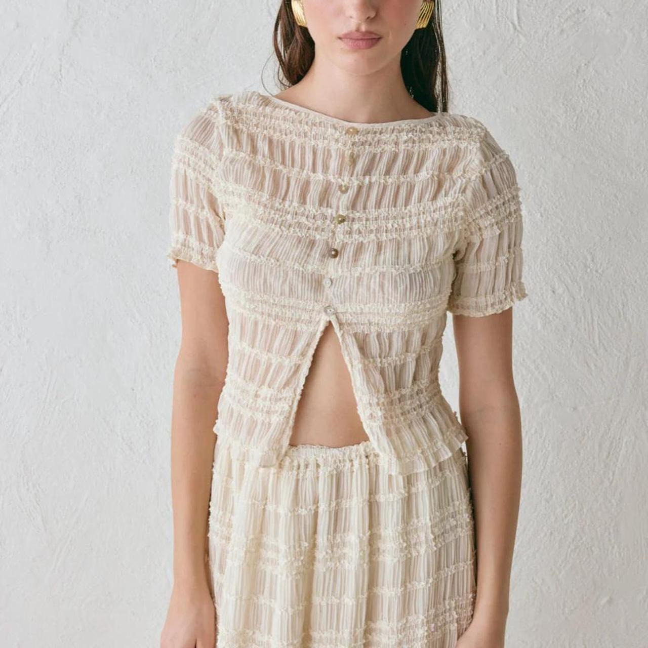 VRG GIRL top • Sofia cream top • - size 10 -... | Depop