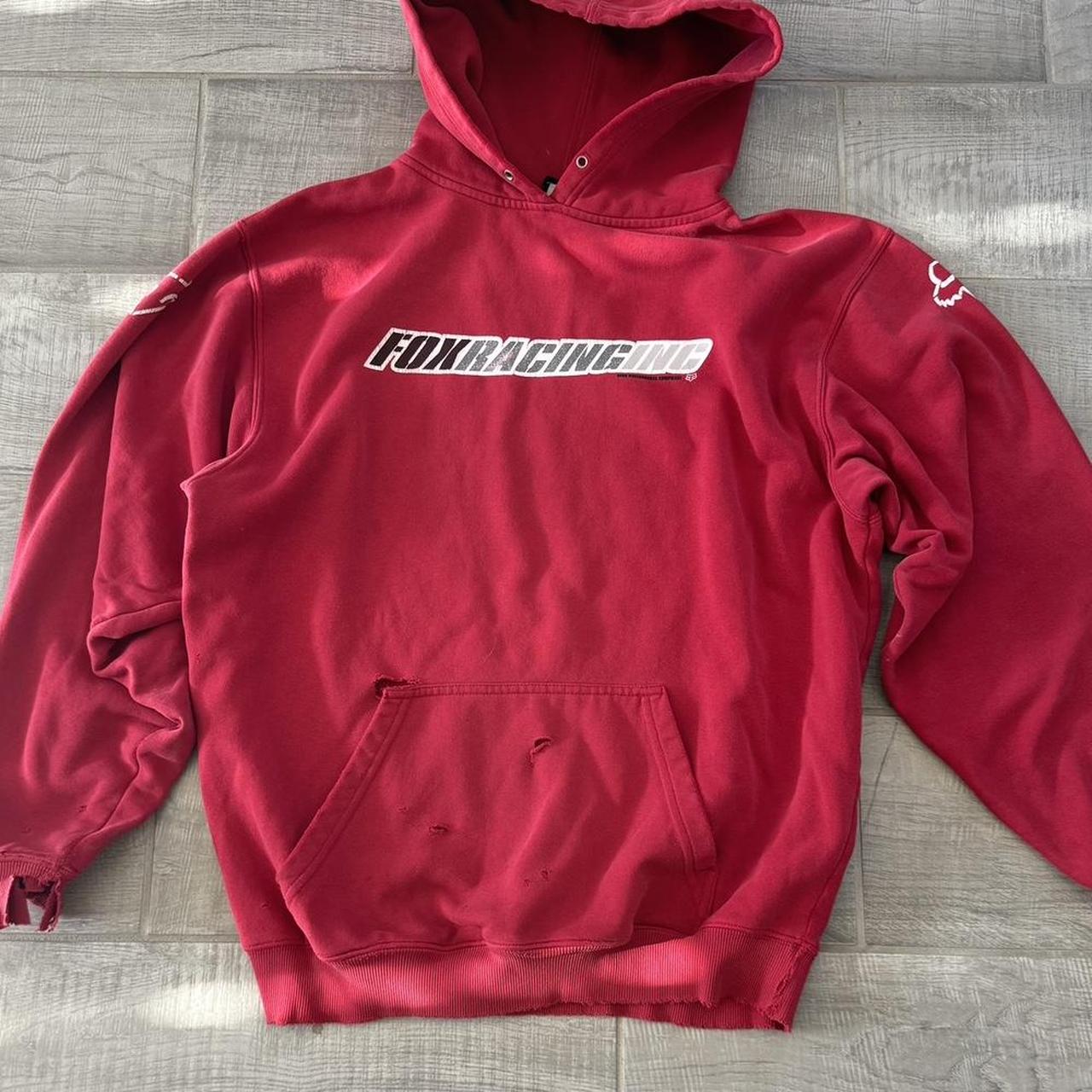 Red Fox Racing hoodie 24in chest x 28in Length Tag... | Depop