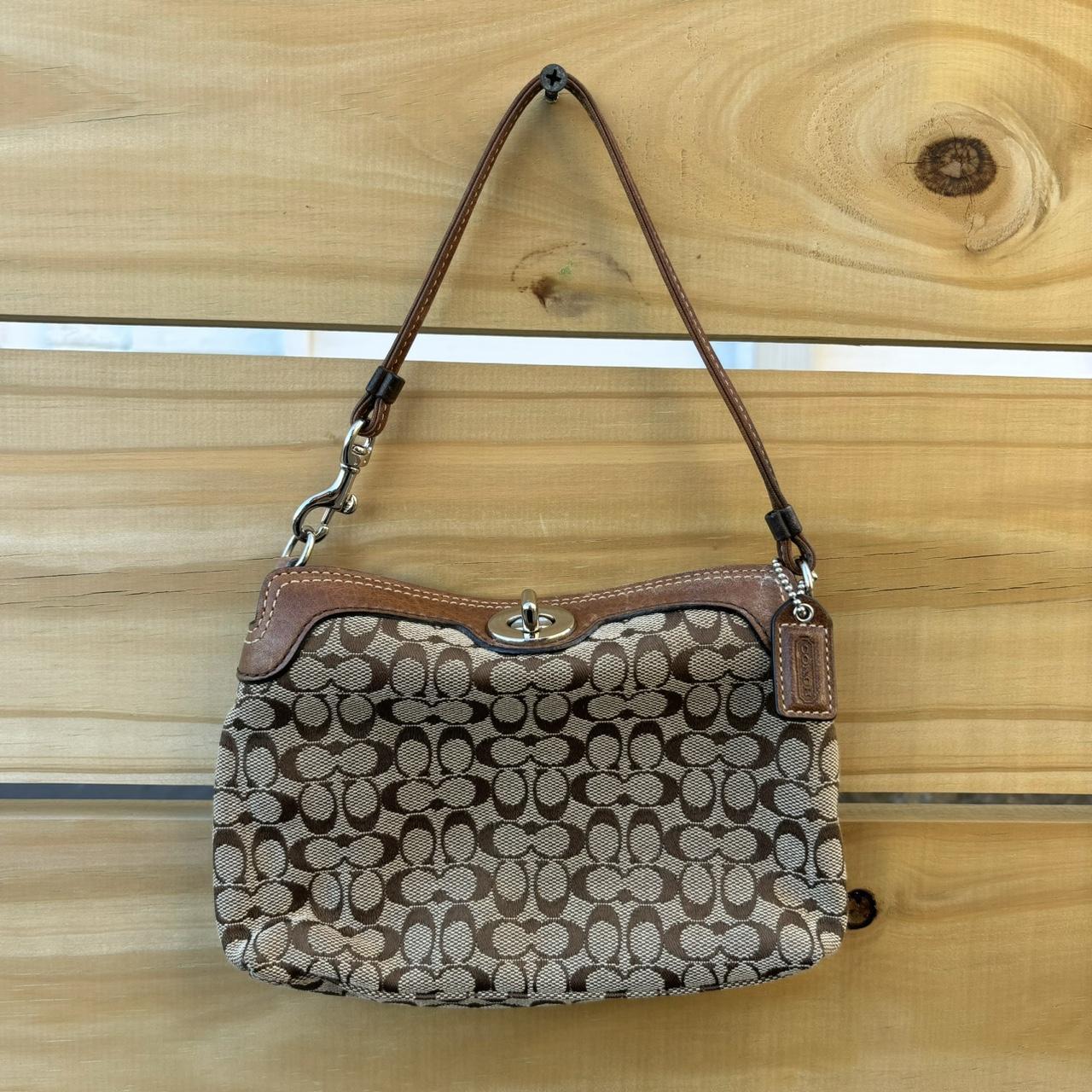 Y2K coach mini turn lock bag • silver hardware •... | Depop