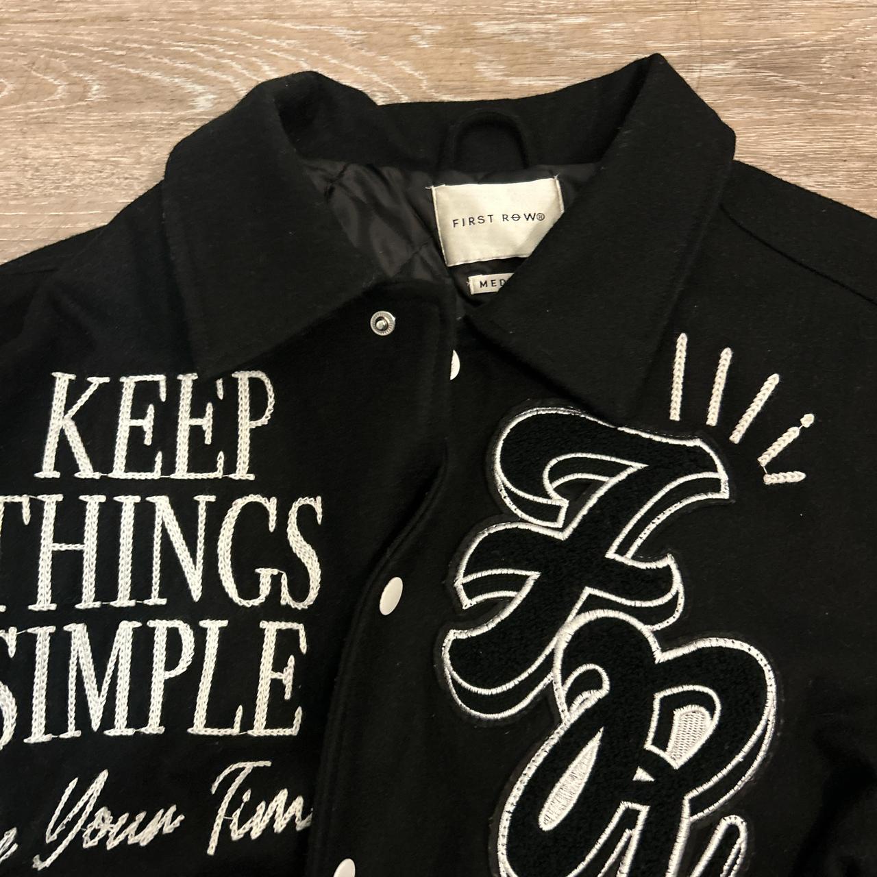 black varsity jacket really good layering piece... | Depop