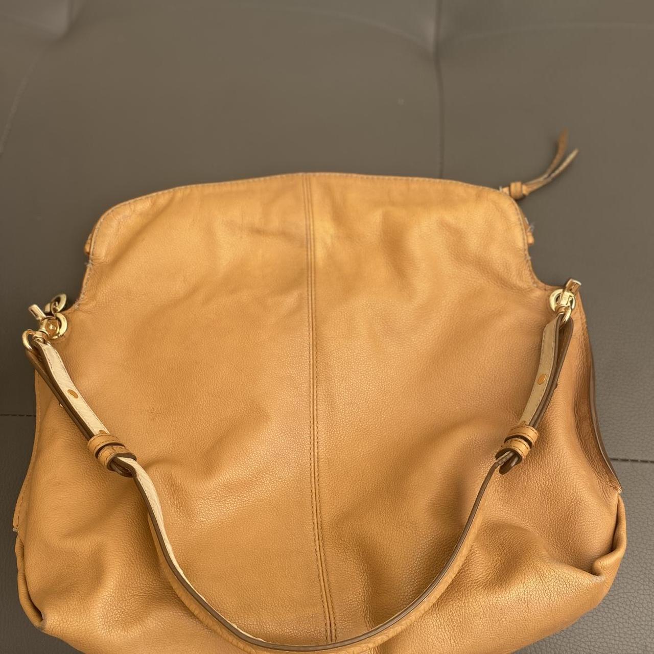Mimco leather bag - tan leather shoulder bag - Depop