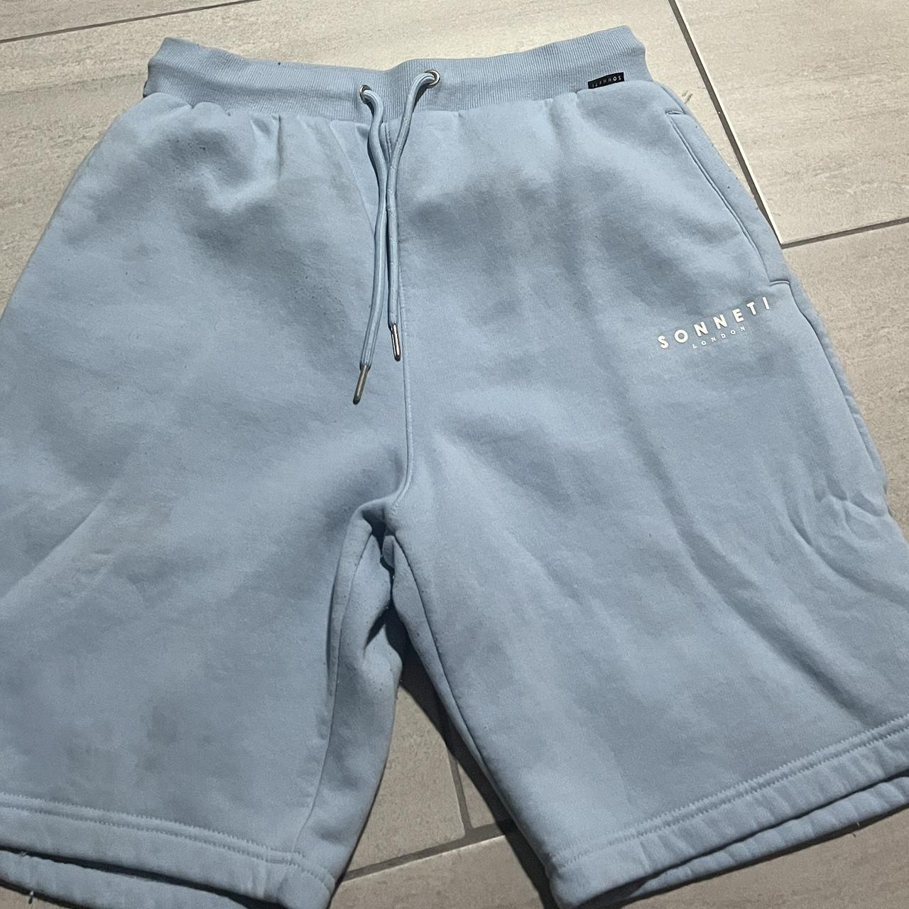 Sonneti light blue fleece shorts Large... | Depop