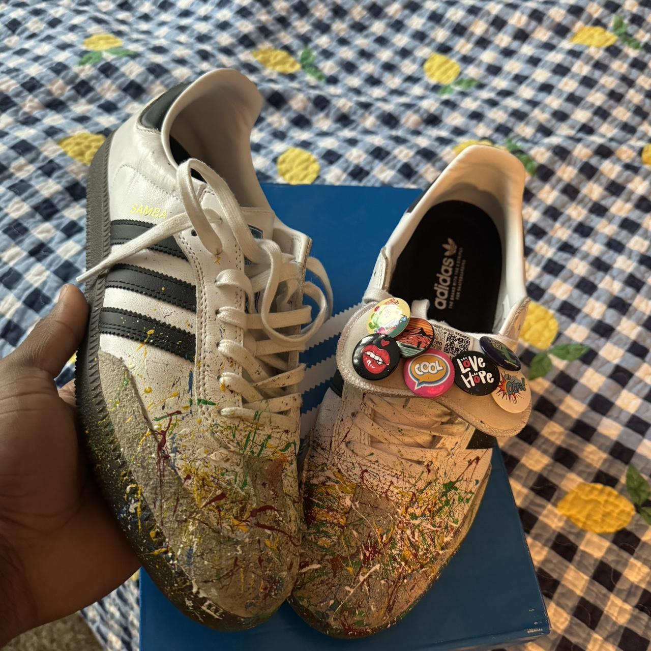 Custom sambas. worn twice just a little too big for me. | Depop