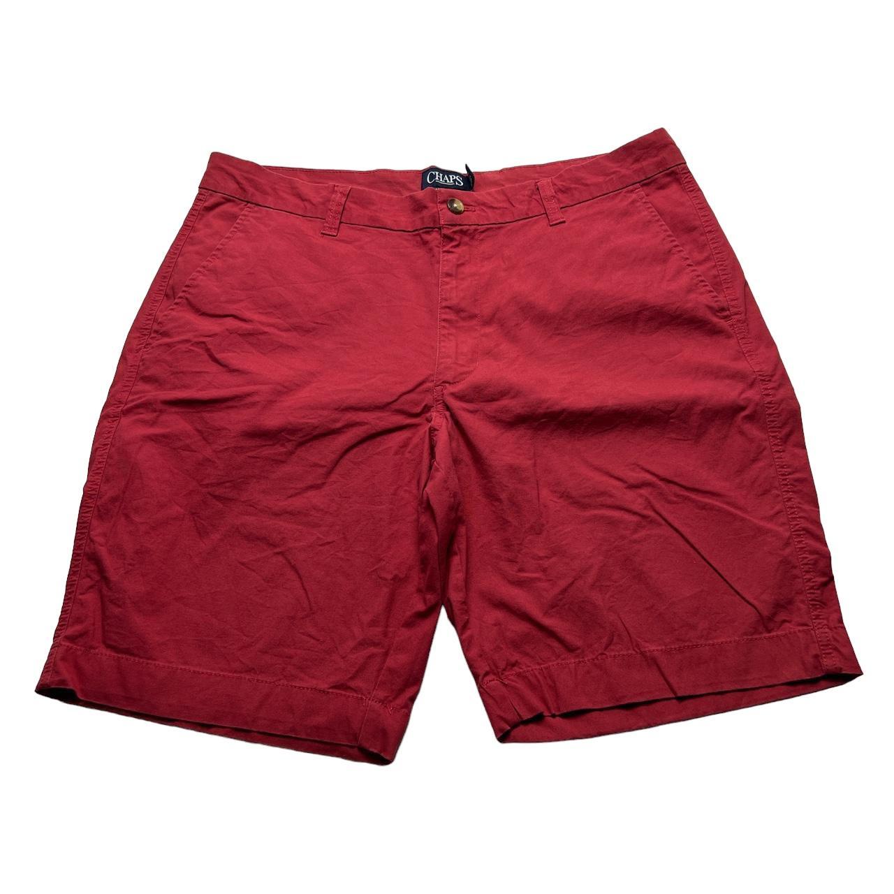 Chaps Men's Burgundy and Red Shorts | Depop