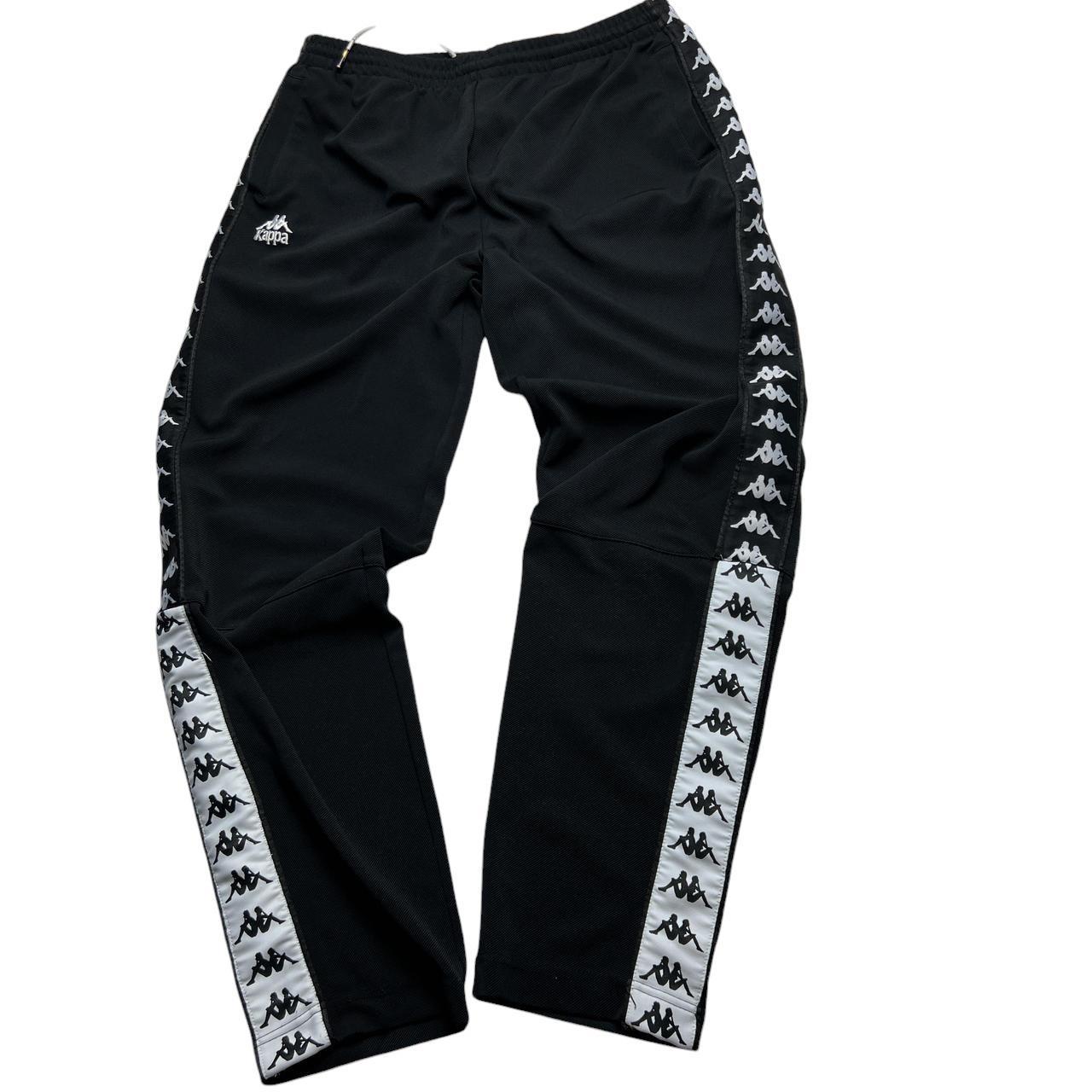 Kappa tracksuit bottoms Taped seam logo repeat... - Depop