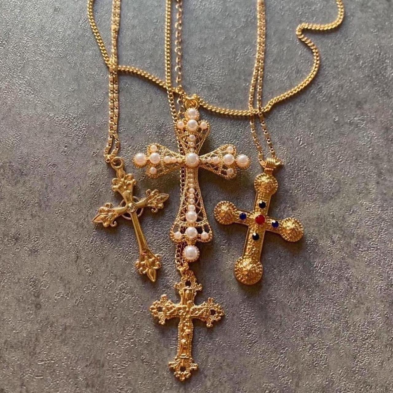 Gold bundle chains 4 pack 22-24 inch adjustable hmu... | Depop