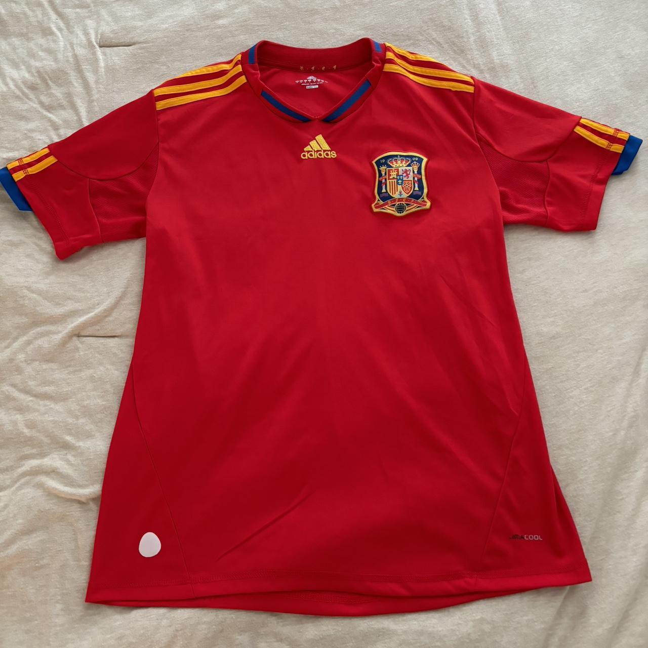 Red Adidas Spain Soccer Jersey Size Medium ... - Depop