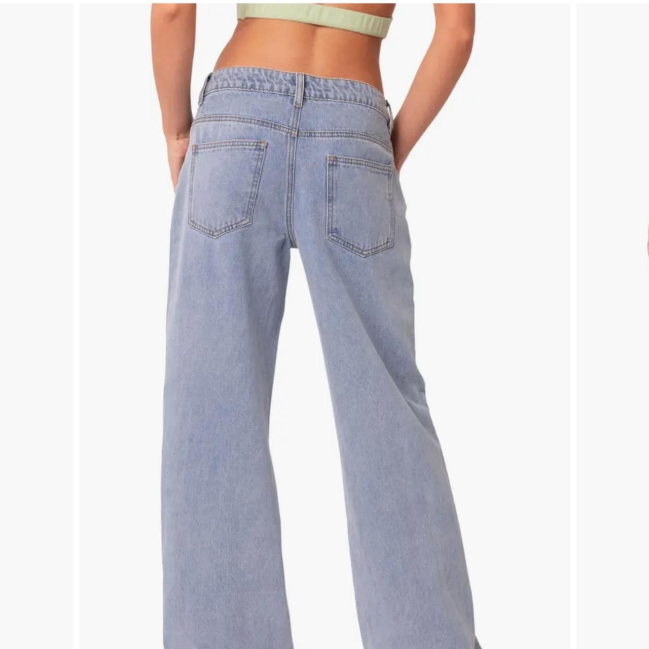 Low waisted Edikted jeans, size- medium petite,... - Depop