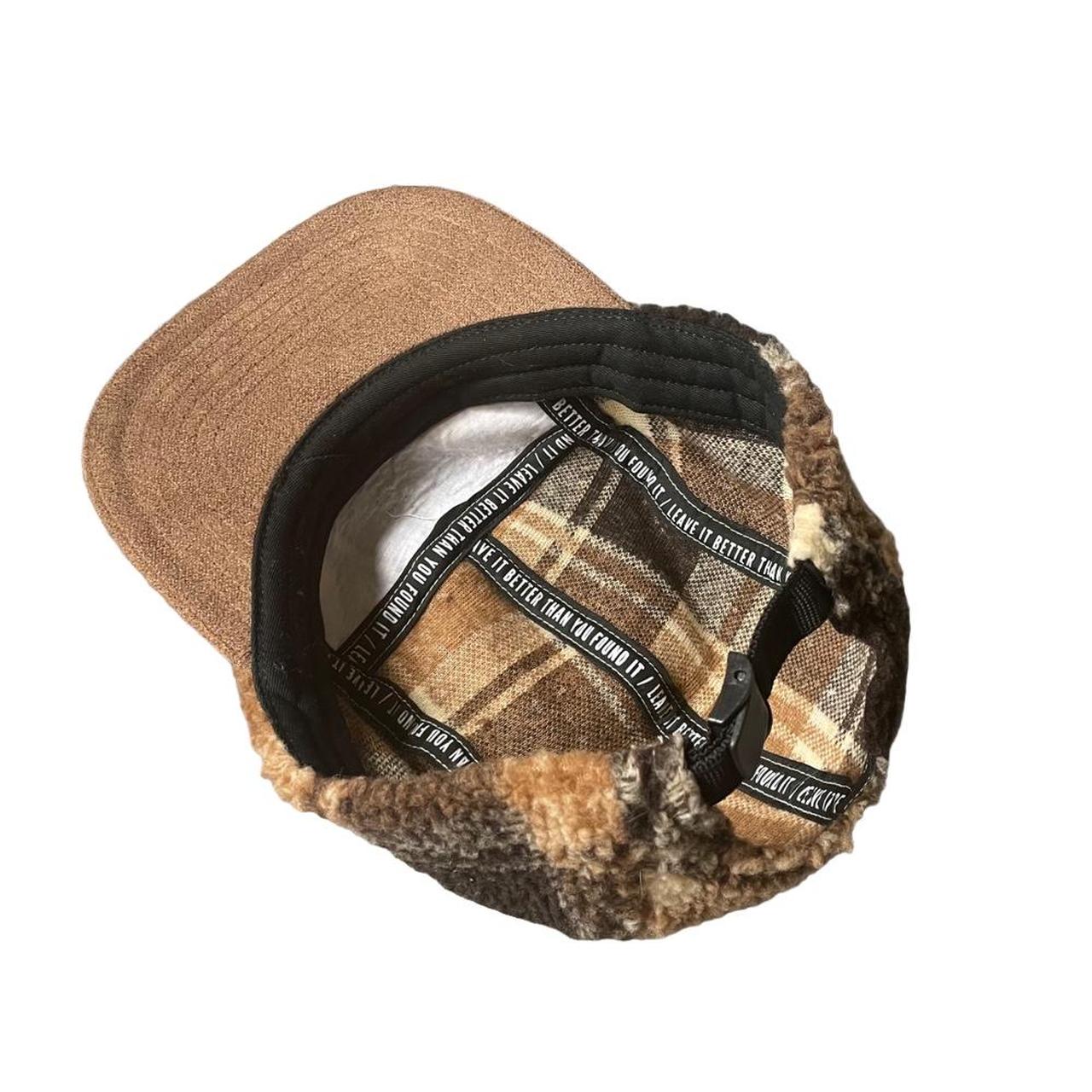 parks project plaid fleece 5 panel hat w adjustable... - Depop