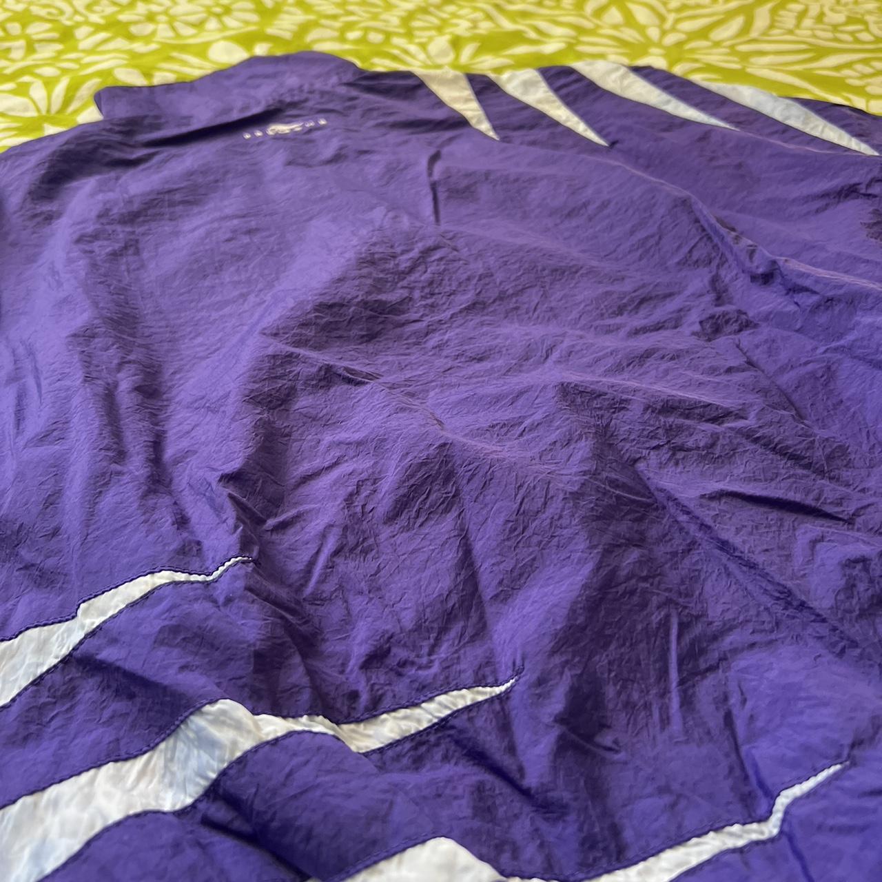 Vintage 90s purple cross country windbreaker Model... - Depop