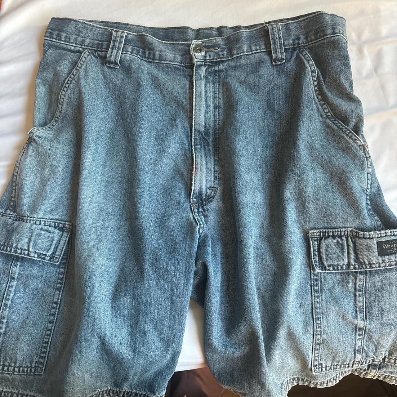 Light colored cargo jorts, they were too big for me,... | Depop