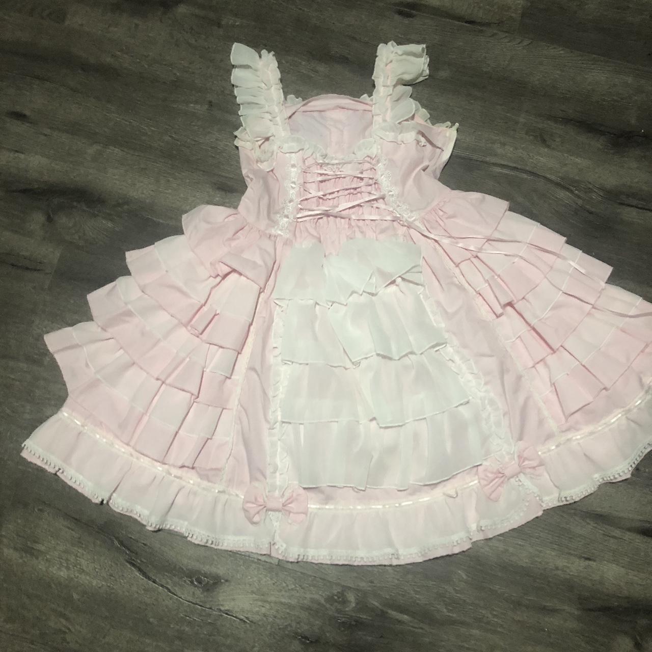 Pink cute core kawwai Vekai gyaru dress pink, cute... | Depop