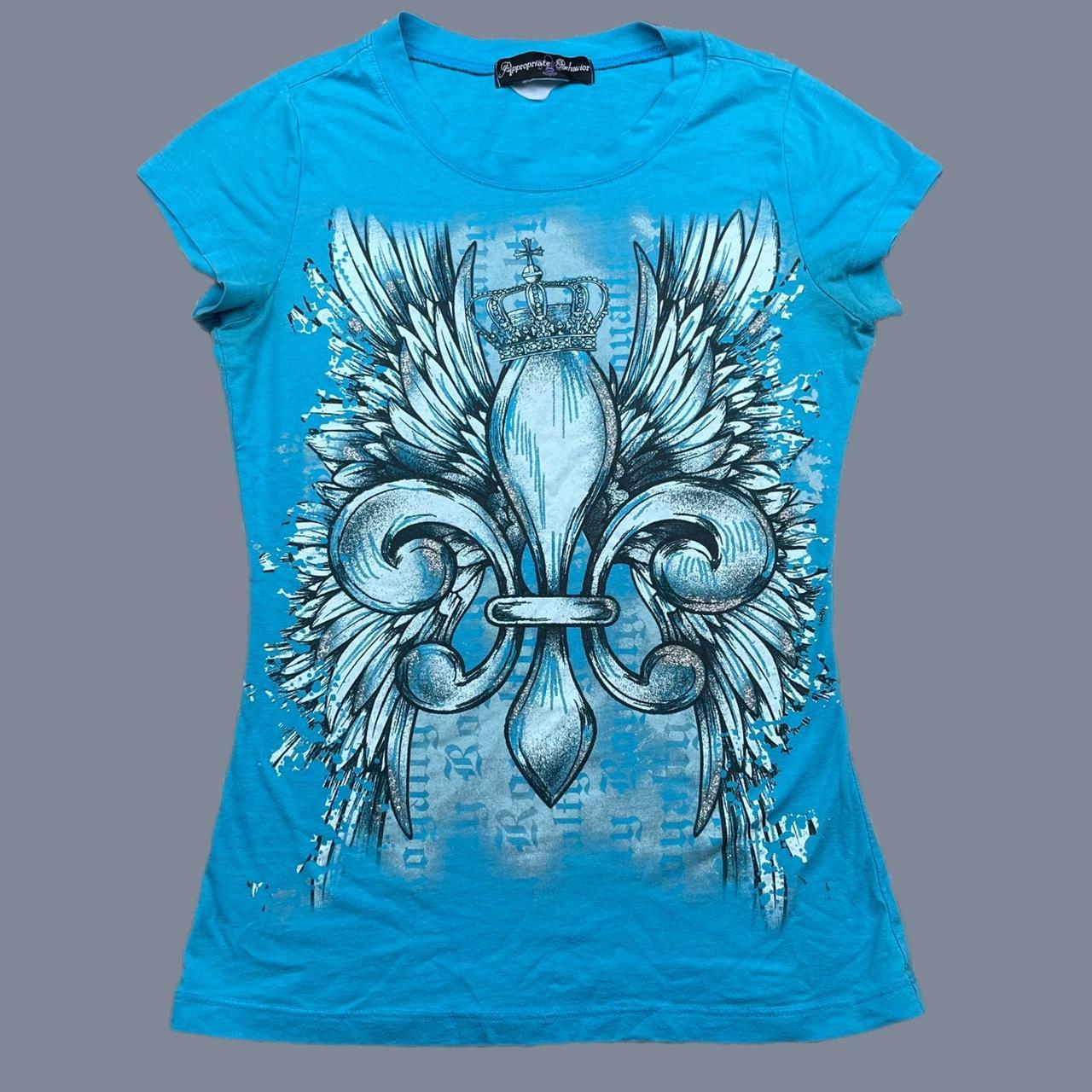 Super adorable y2k cyber goth grunge blue slinky... - Depop