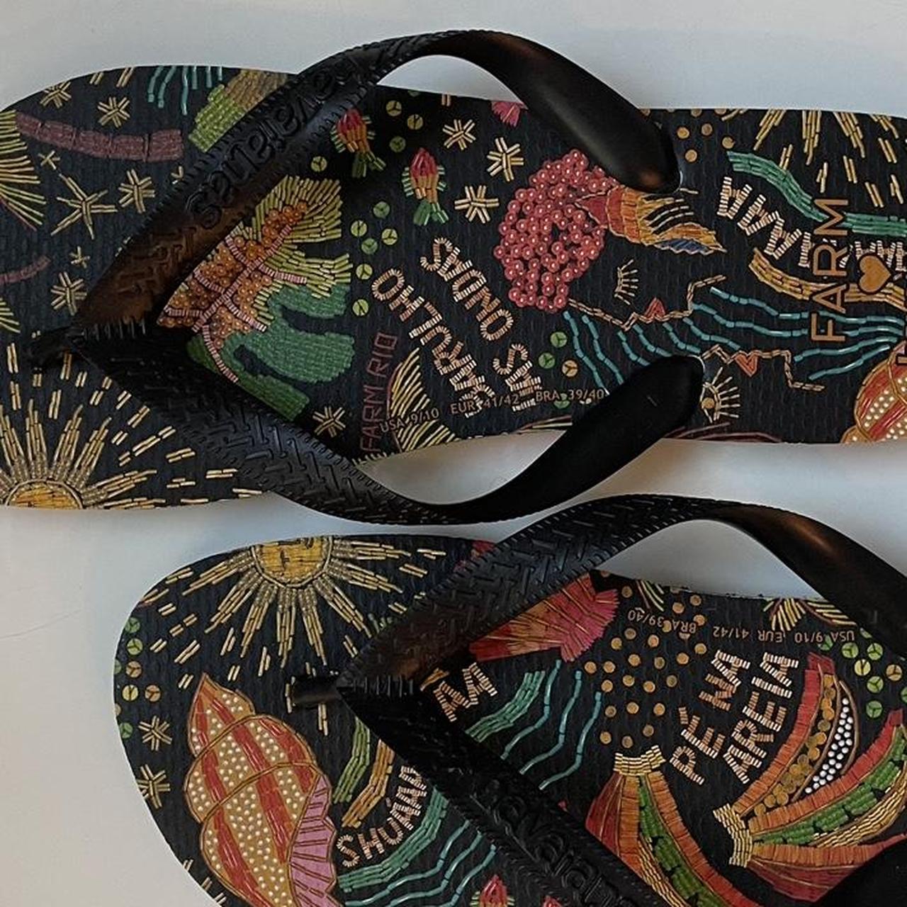 Farm Rio x Havaianas sandals Floral Farm Rio Flip... - Depop