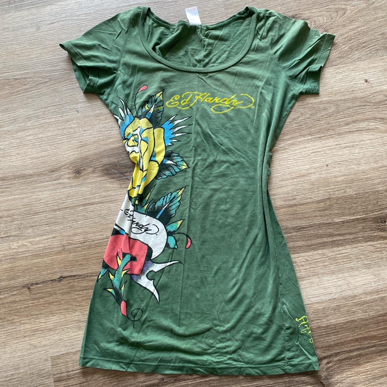 Authentic Ed Hardy Short Sleeve Tunic/Dress Size... - Depop