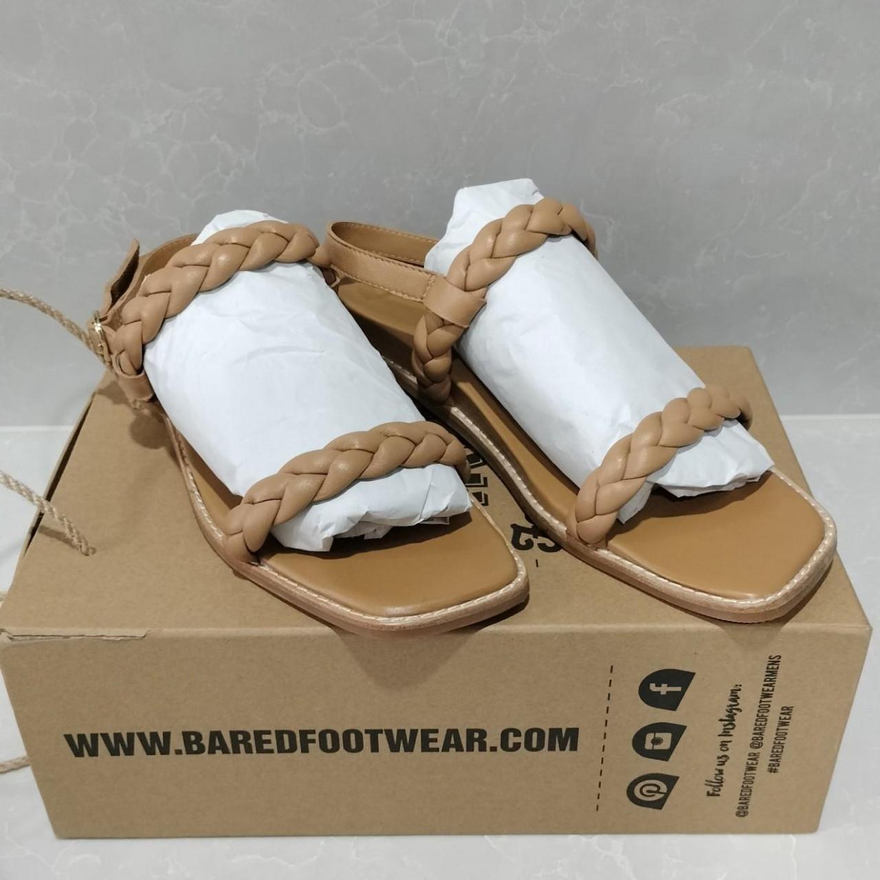 Bared Footwear Jaeger 2 Tan Leather Flat Sandals... - Depop