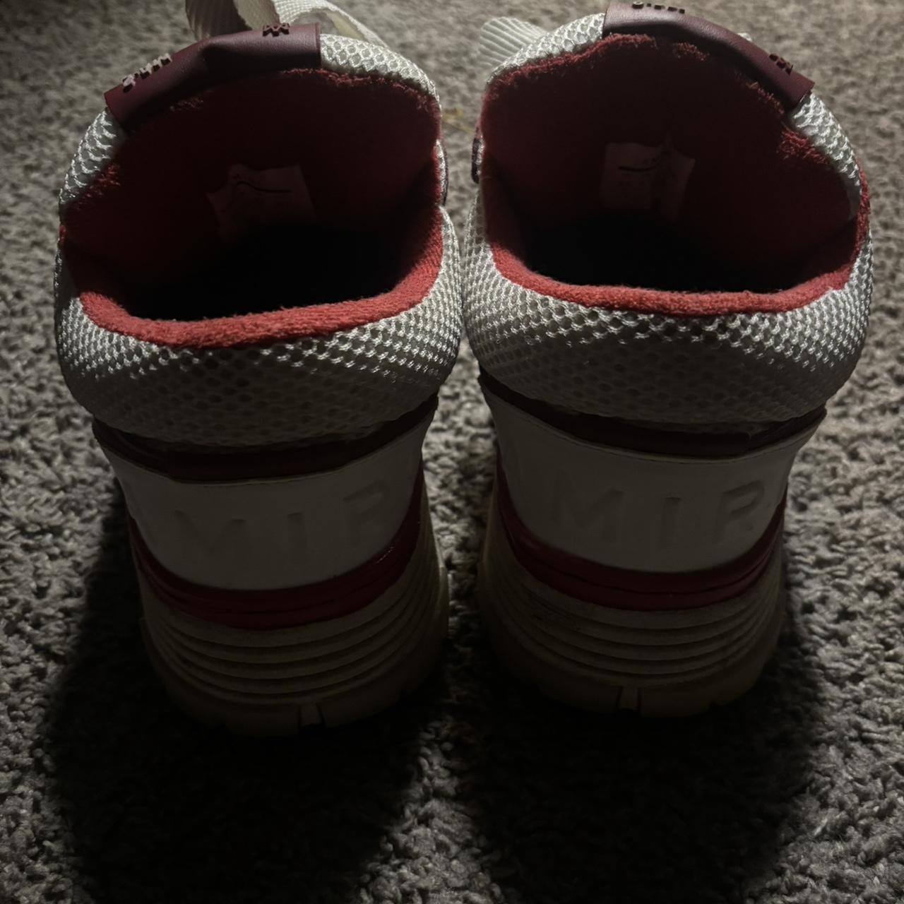 Red and white Amiris red and white sneakers, skate... | Depop