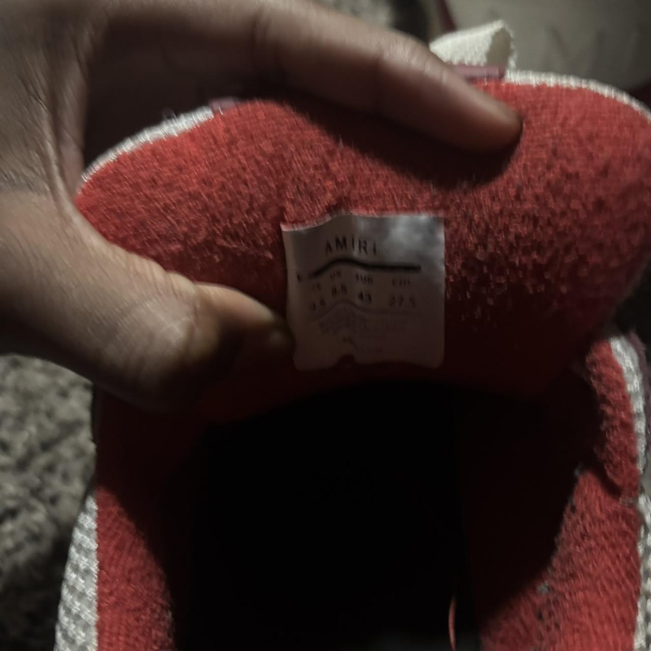 Red and white Amiris red and white sneakers, skate... | Depop