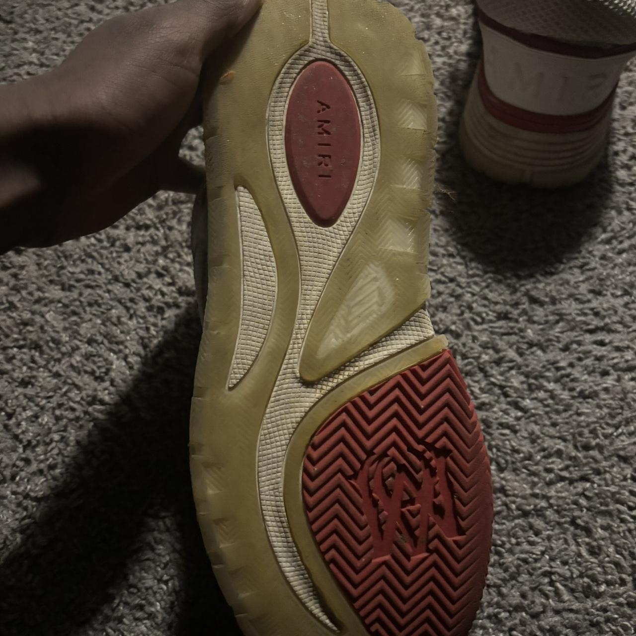 Red and white Amiris red and white sneakers, skate... | Depop