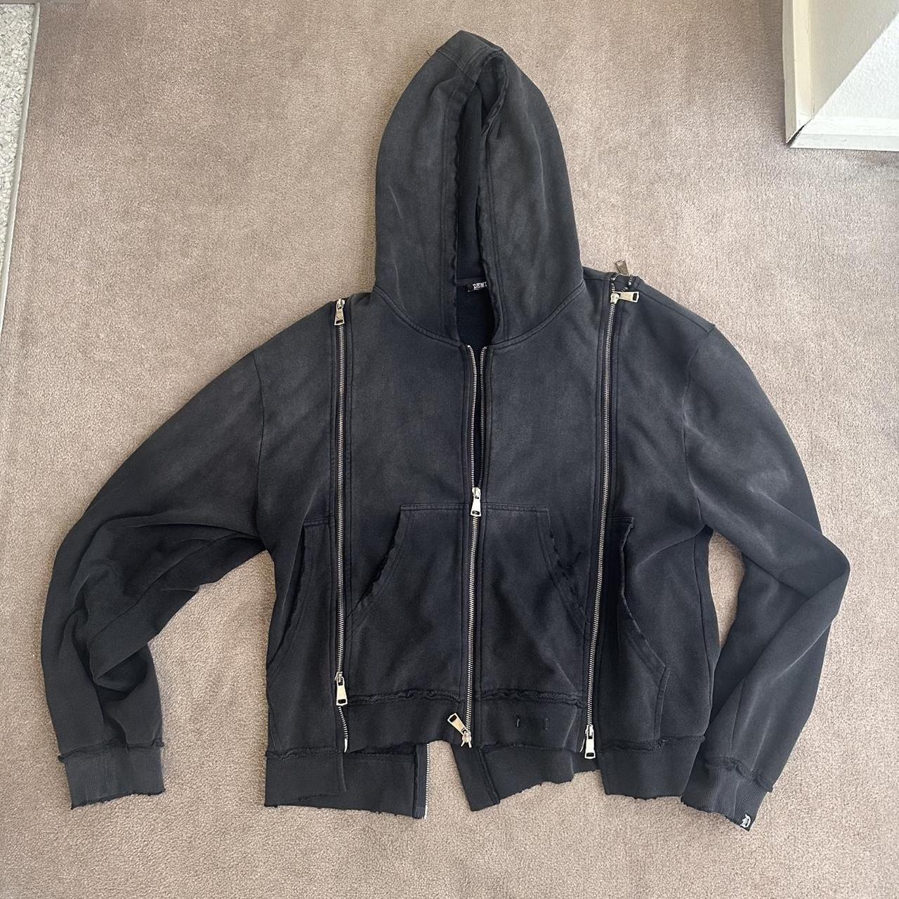 DemikNJ all zip hoodie black Worn 4-5 times Perfect... | Depop