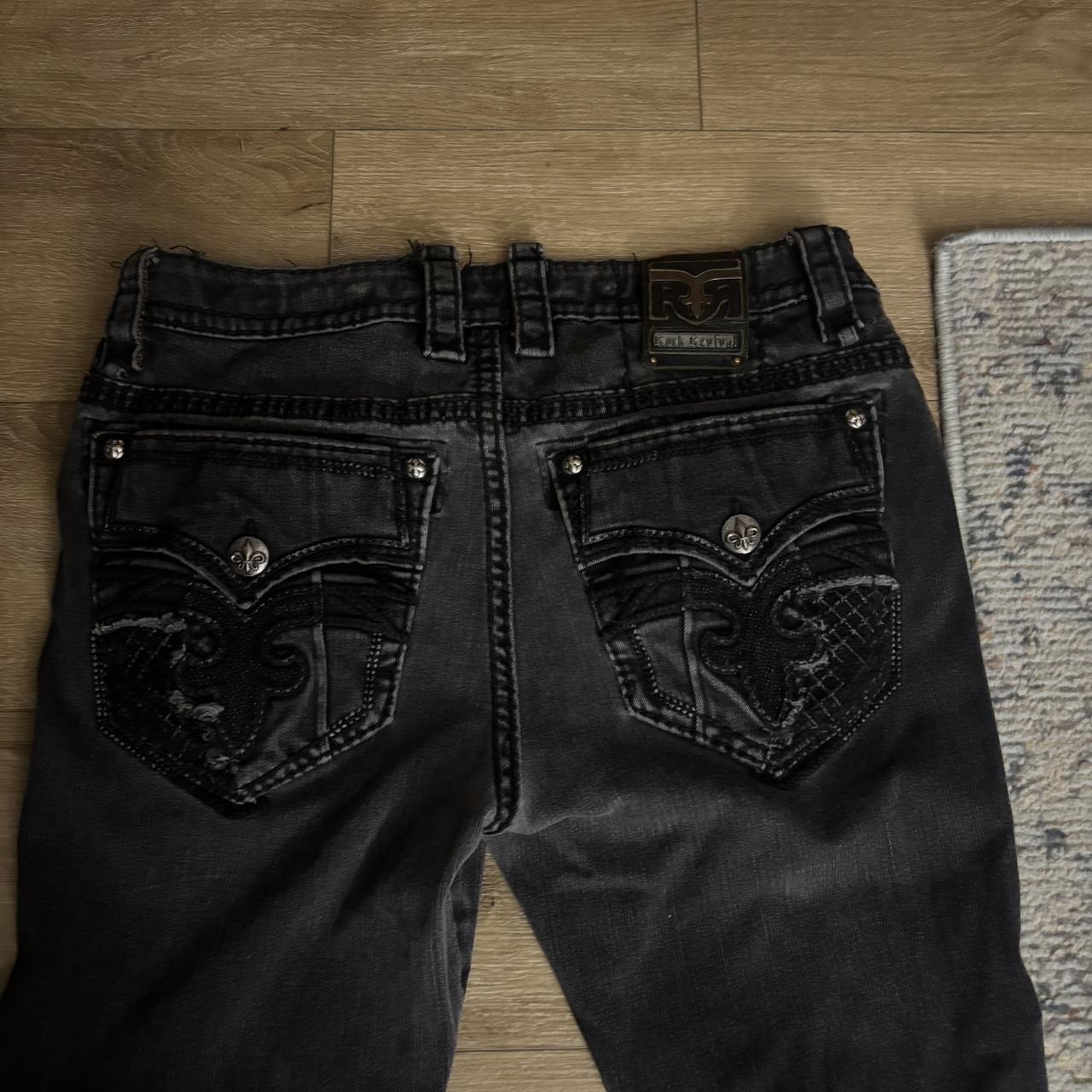 Black Rock Revival skinny jeans with orange... | Depop