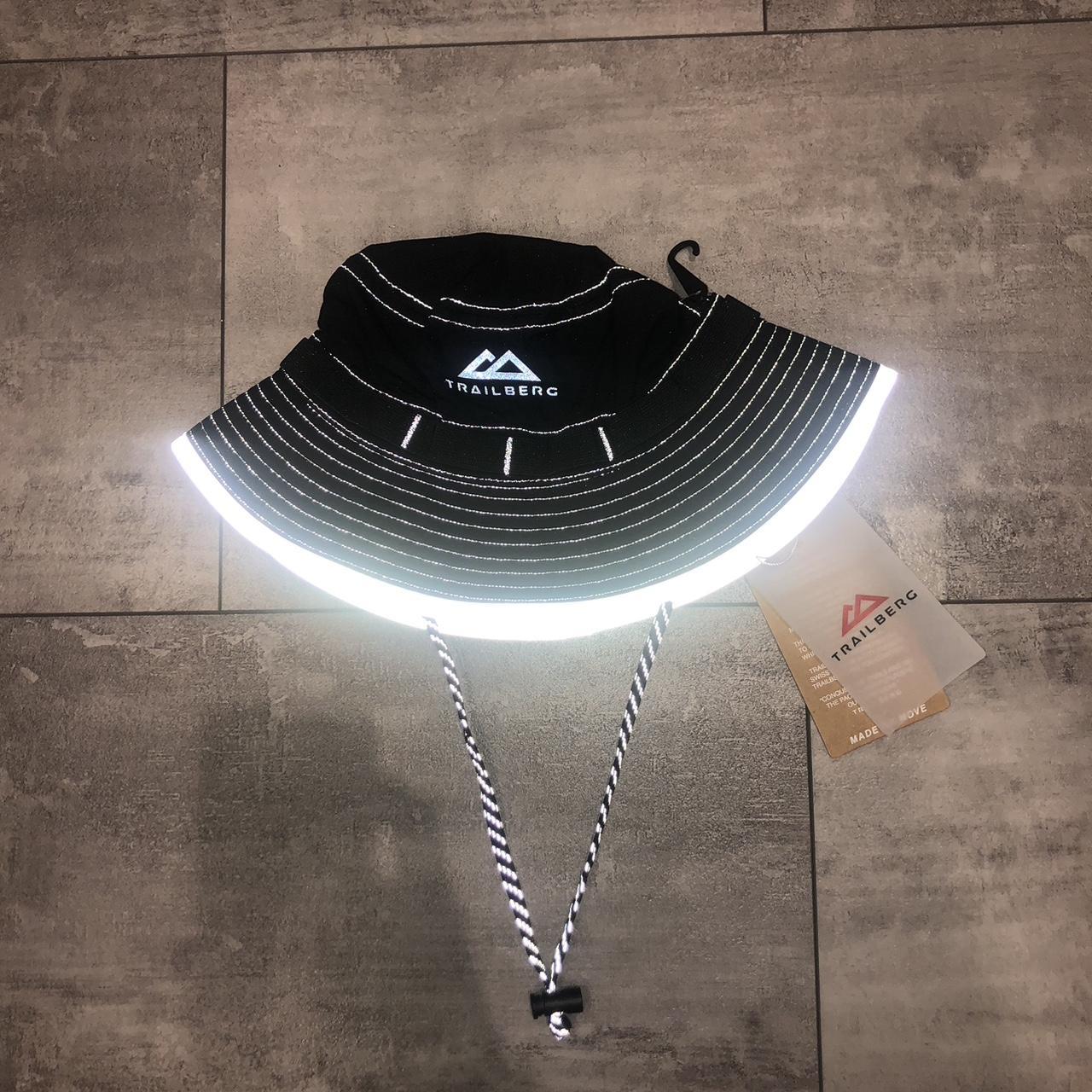 Black and white Trailberg bucket hat with adjustable... | Depop