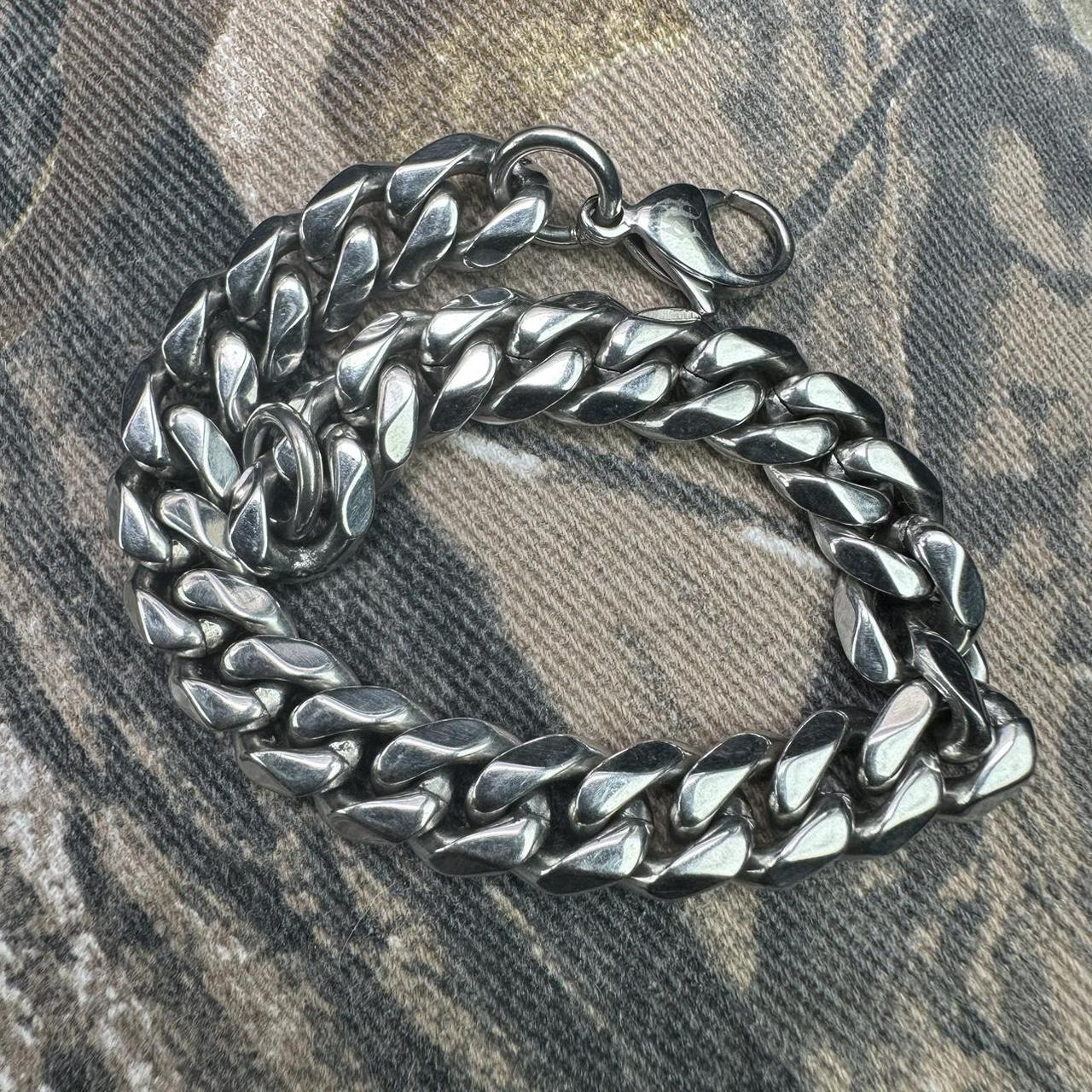 Hard Jewelry Cuban Link Bracelet in 8 inch length - Depop