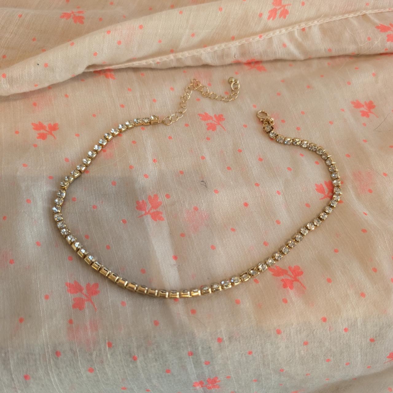 Fake shiny rhinestone choker - Depop
