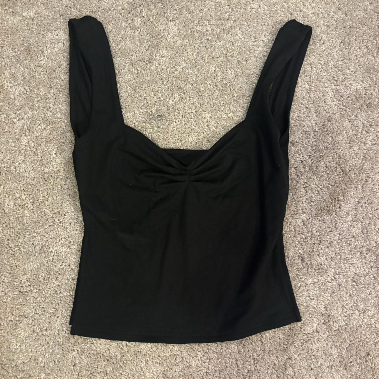 Black strappy tank top size small - Depop