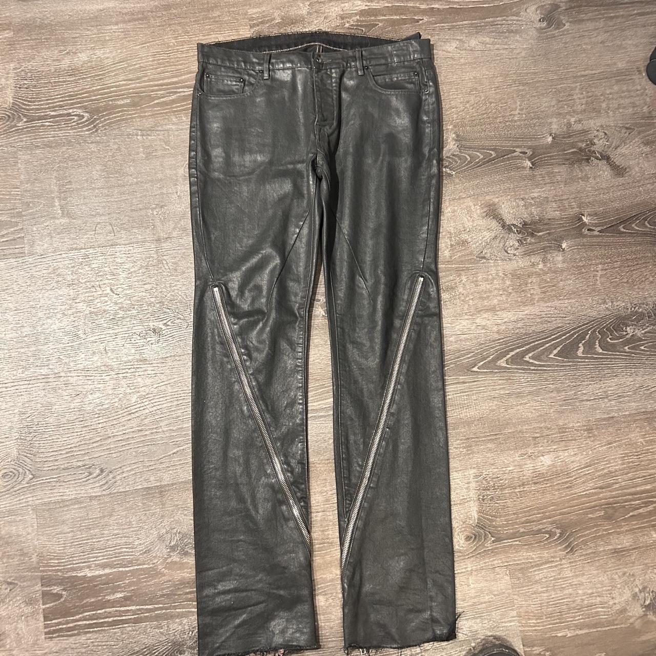 Rick owens ss09’ banana cut stutter waxed denim | Depop