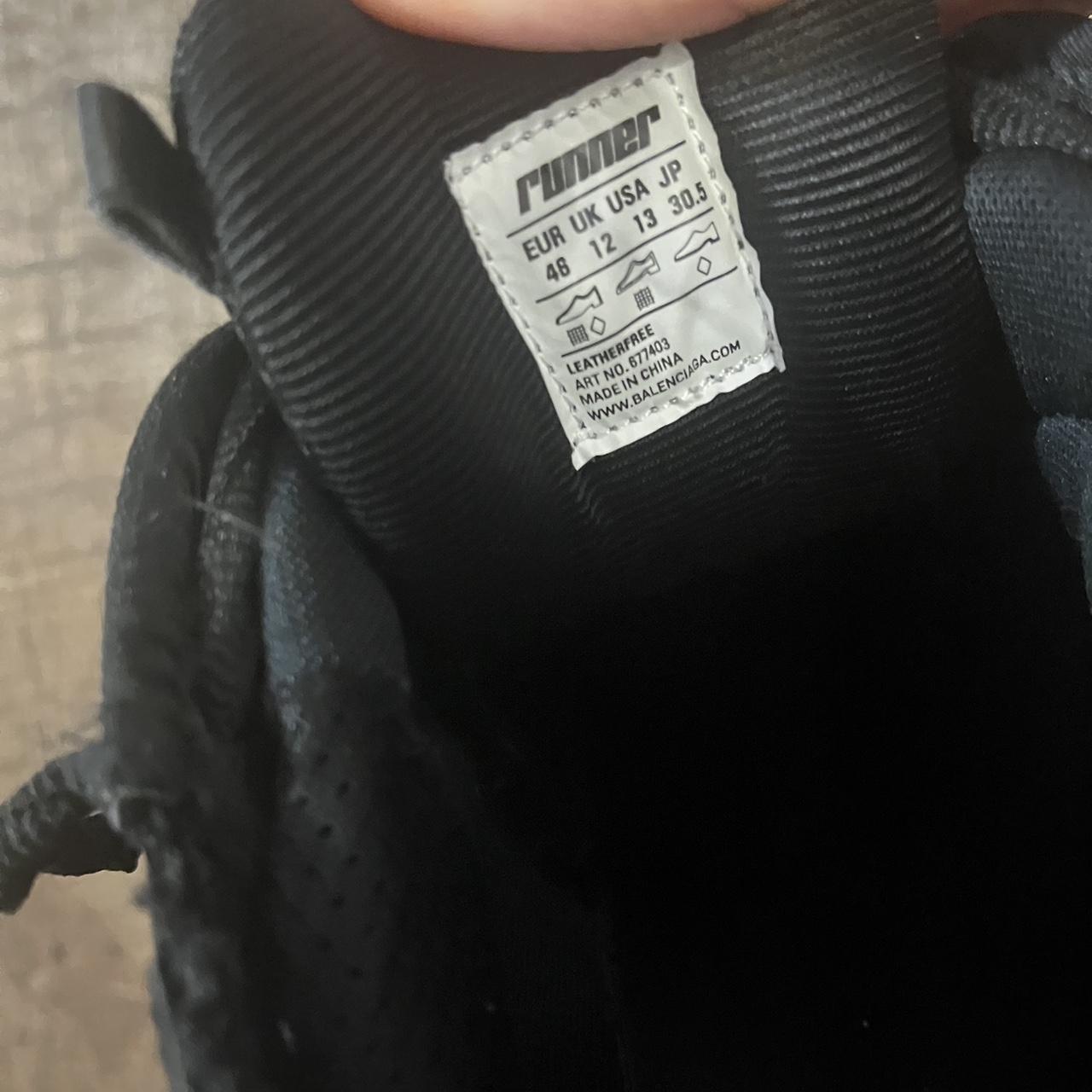 Balenciaga runnrs black and red color way used good... - Depop