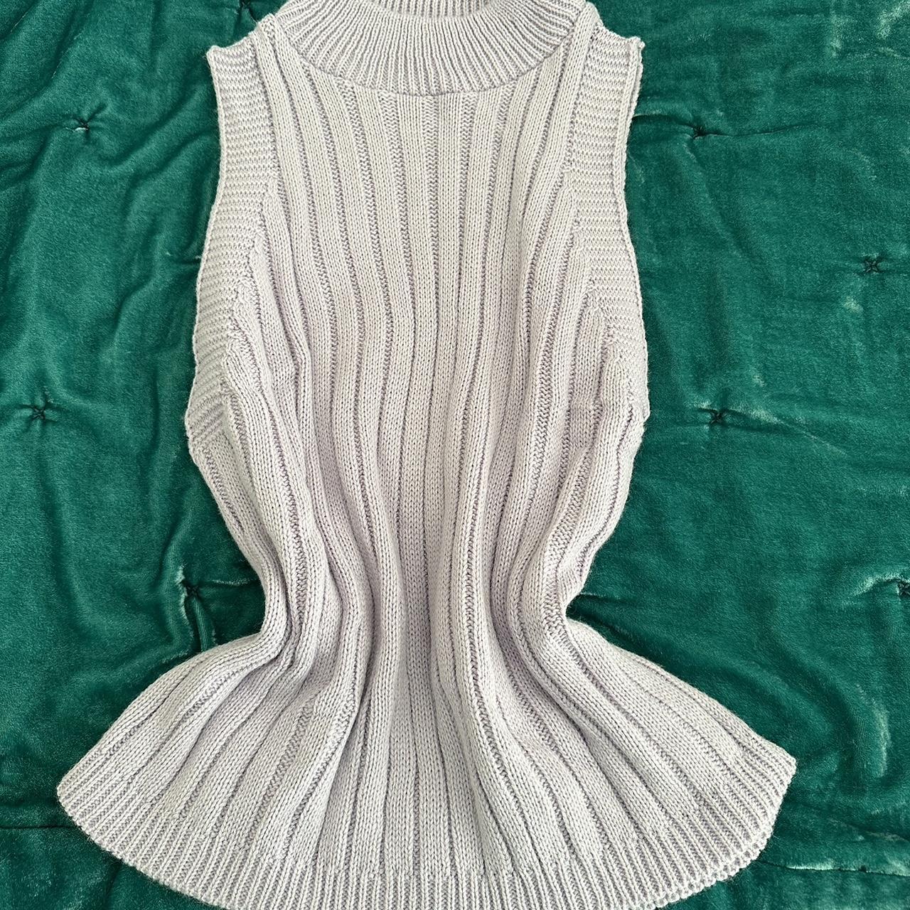 Knit high-neck tank from Boohoo. Cute for spring and... - Depop