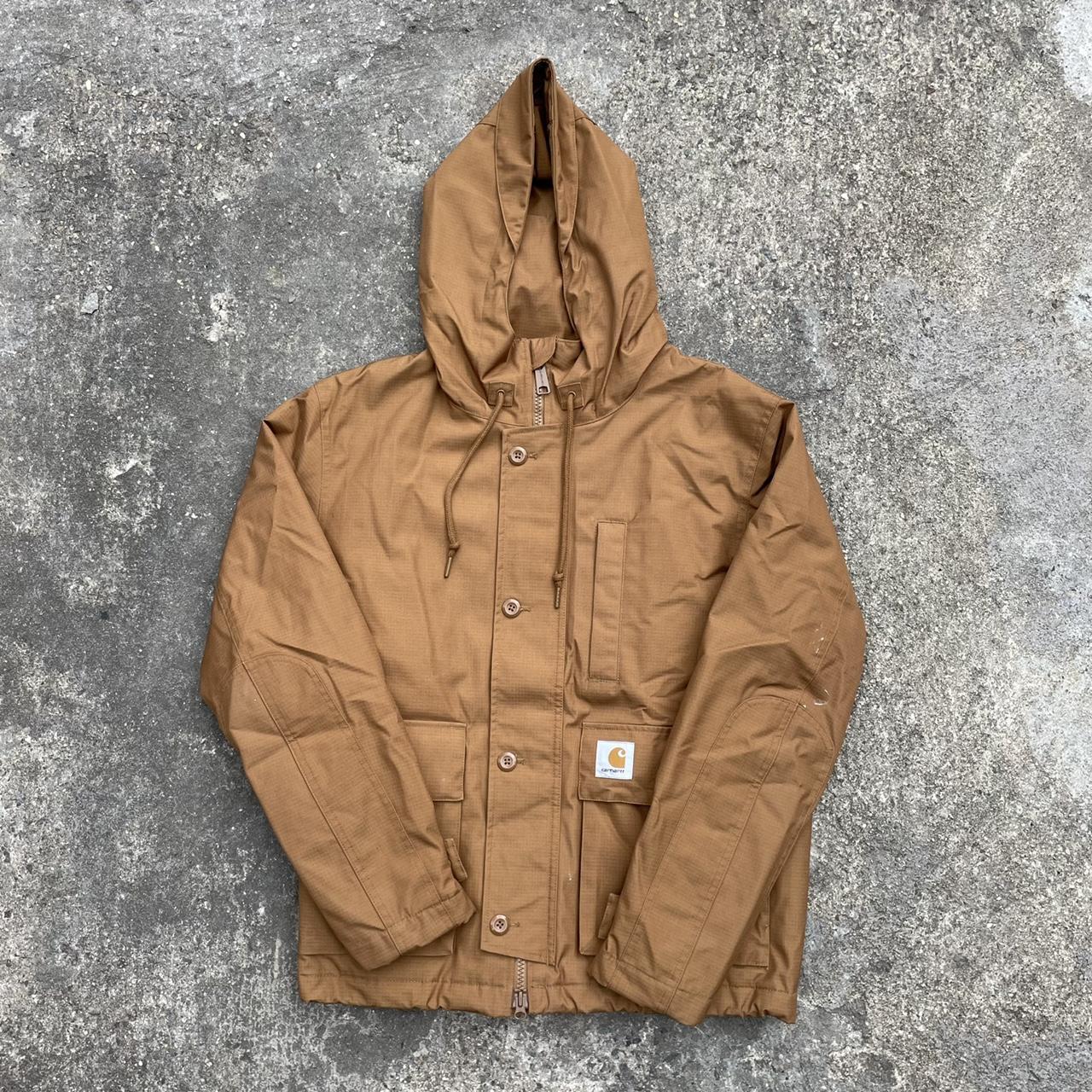 carhartt wip winter jacket great condition small... - Depop