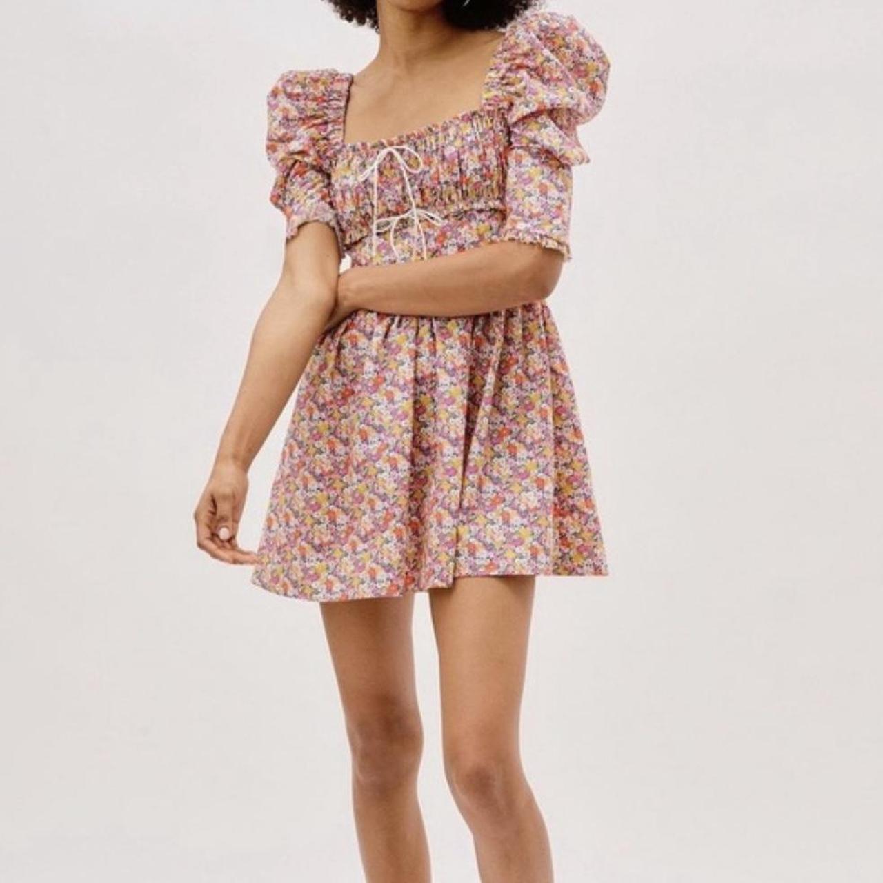 🍋🍋 For Love & Lemons Libby Mini Dress 🍋🍋 floral,... - Depop