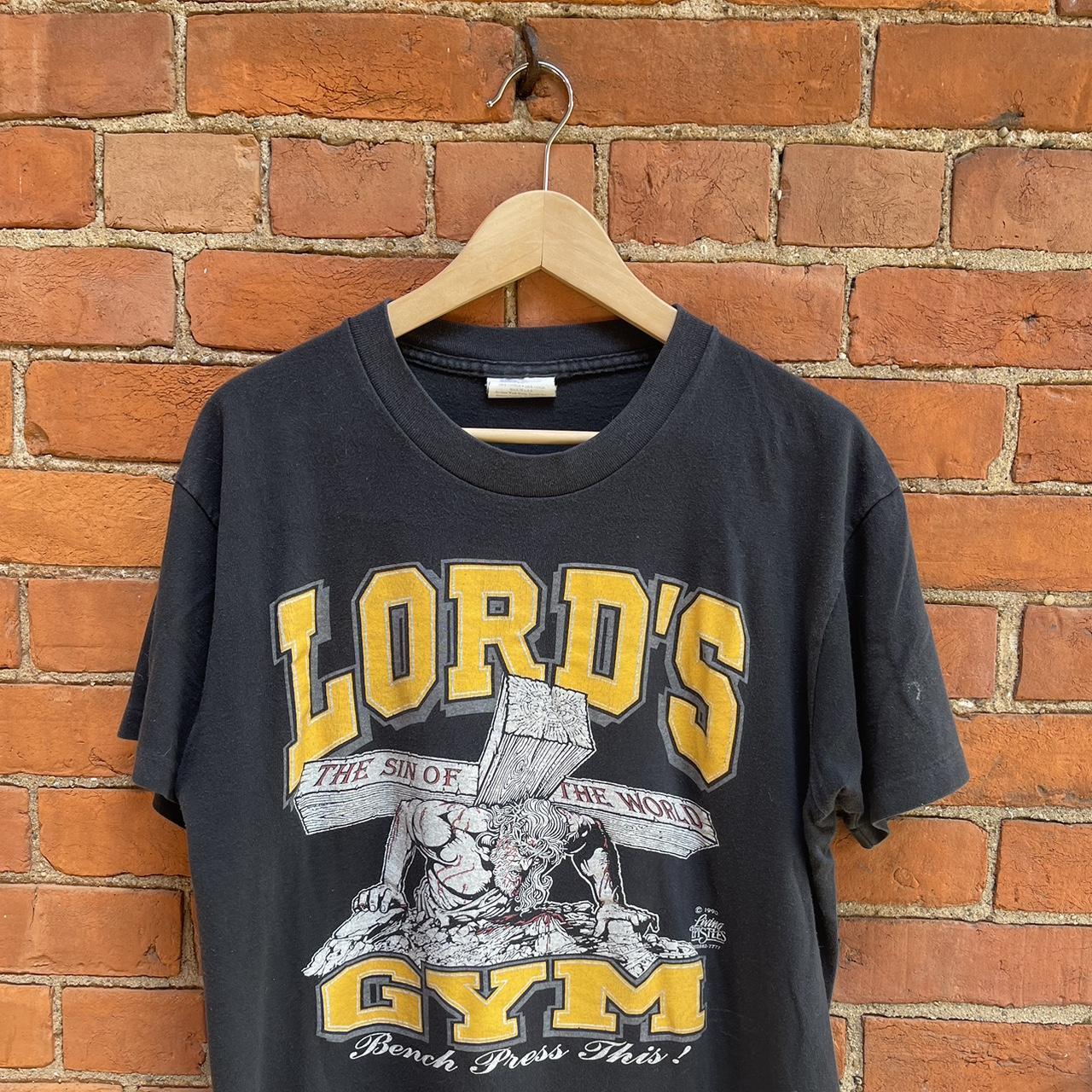 Vintage 1990 Lords Gym Jesus Shirt 90s Super sick... - Depop