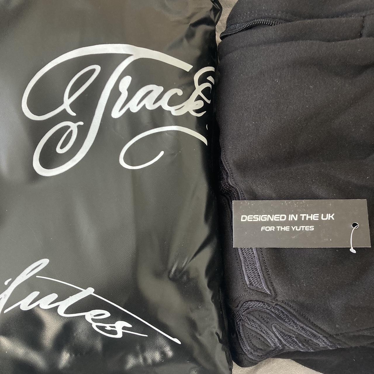 Trackmafia tracksuit full black, black on... - Depop