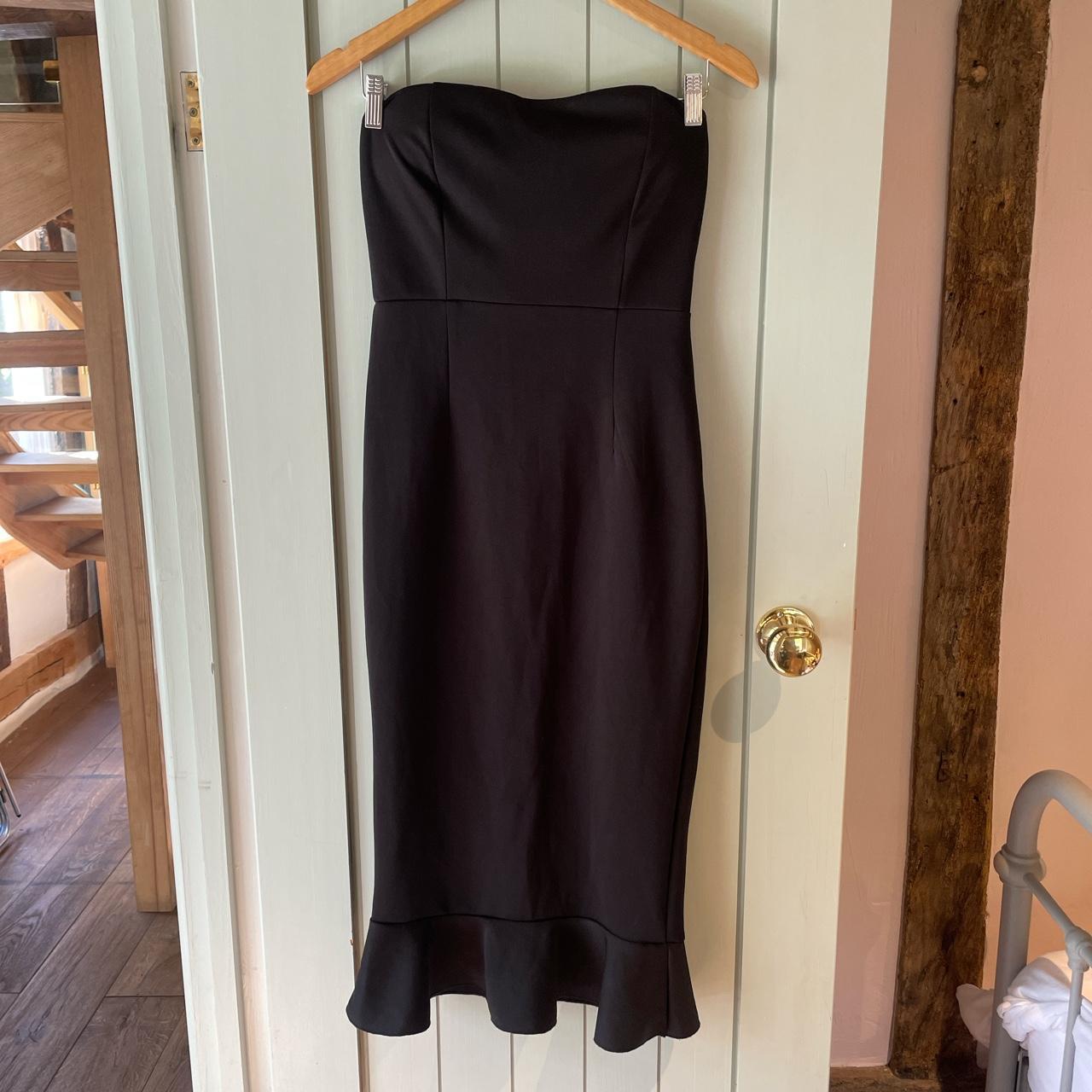 Black midi body con dress - Depop