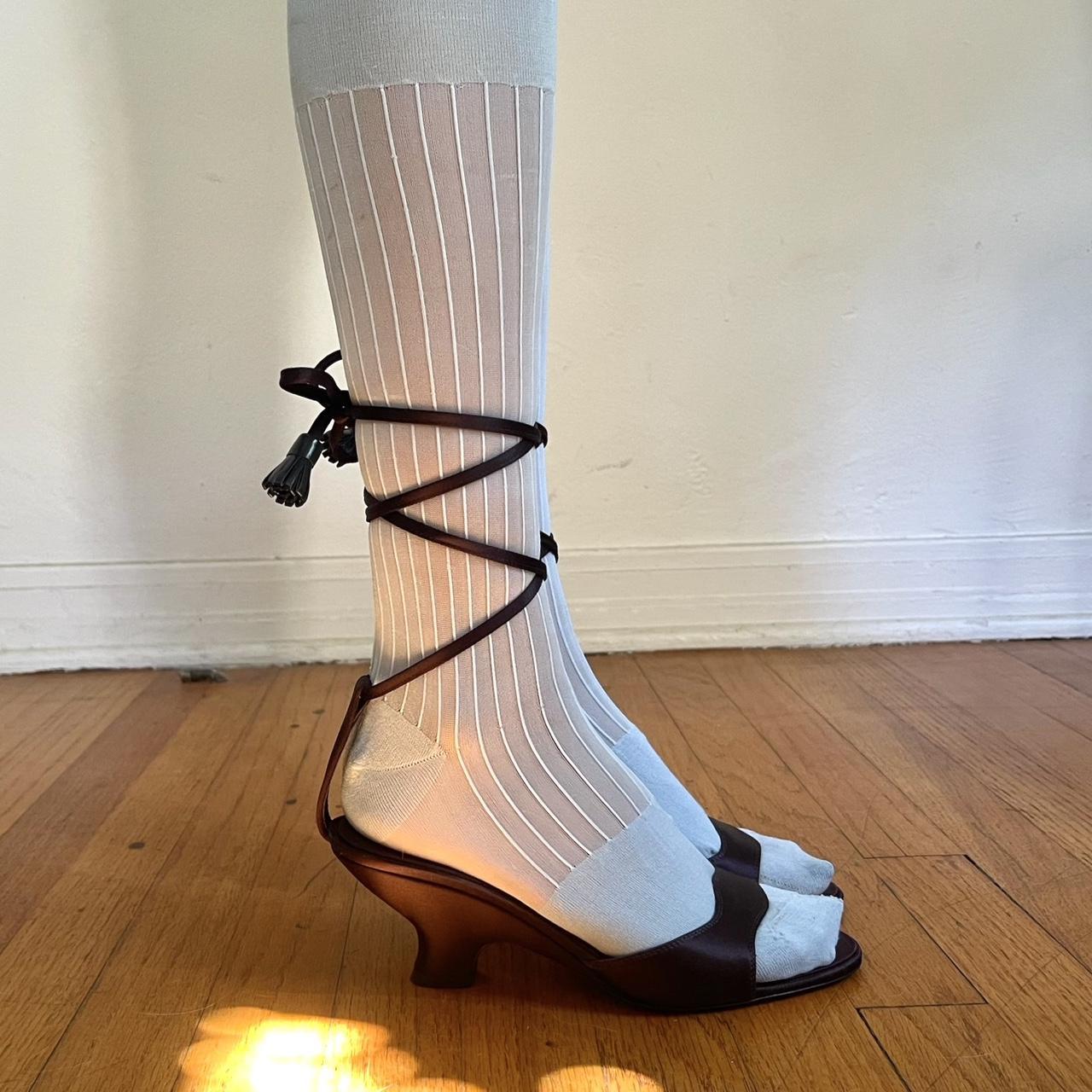 The Row “Charlotte” wedge kitten heel sandals One... - Depop